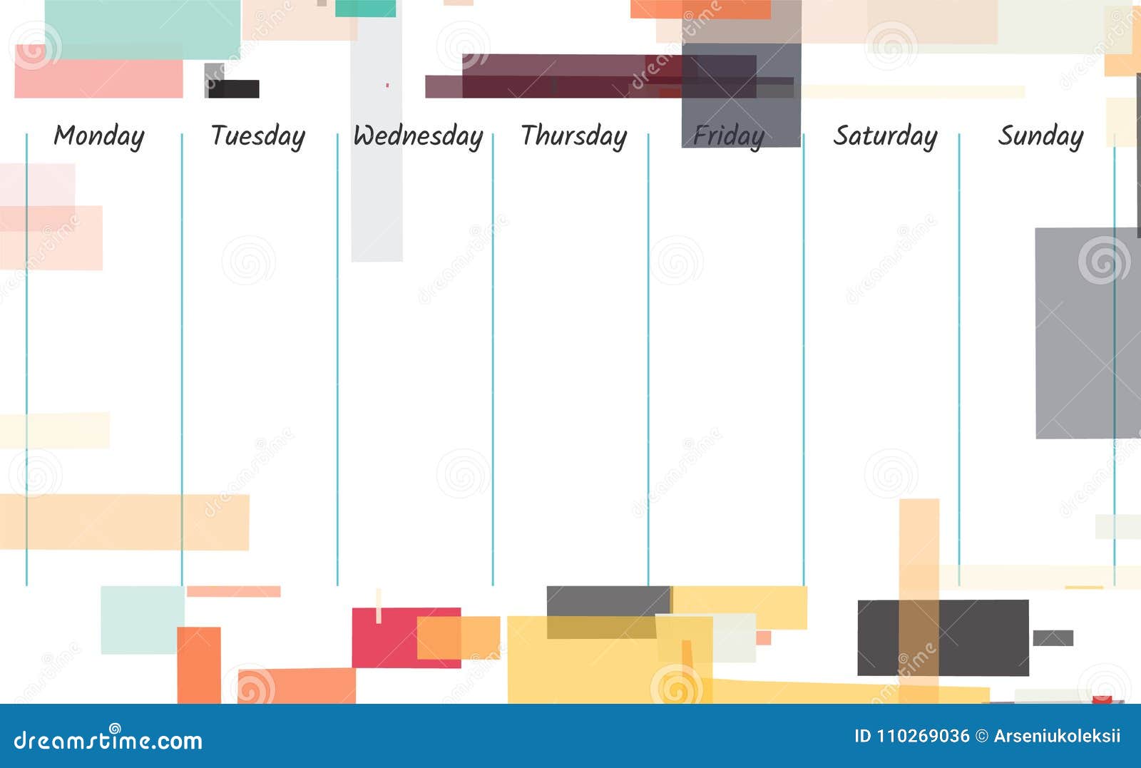 Weekly Memo Background Illustration Stock Vector - Illustration of ...