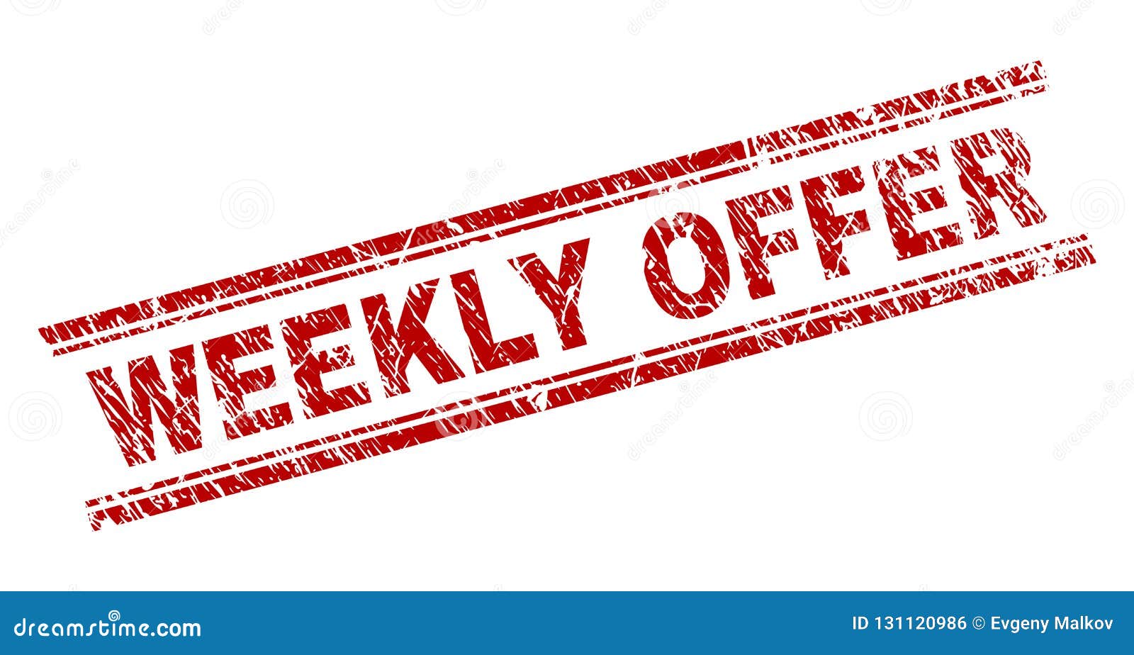 Grunge Textured WEEKLY OFFER Stamp Seal Stock Vector - Illustration of ...