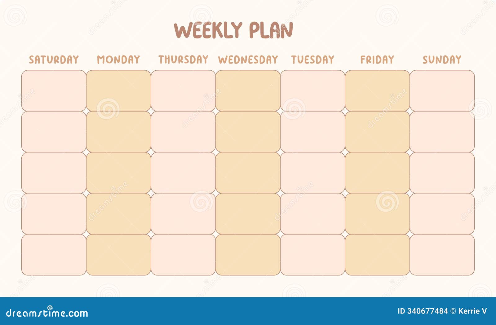 Weekly Plan Template for Structured and Productive Time Management ...