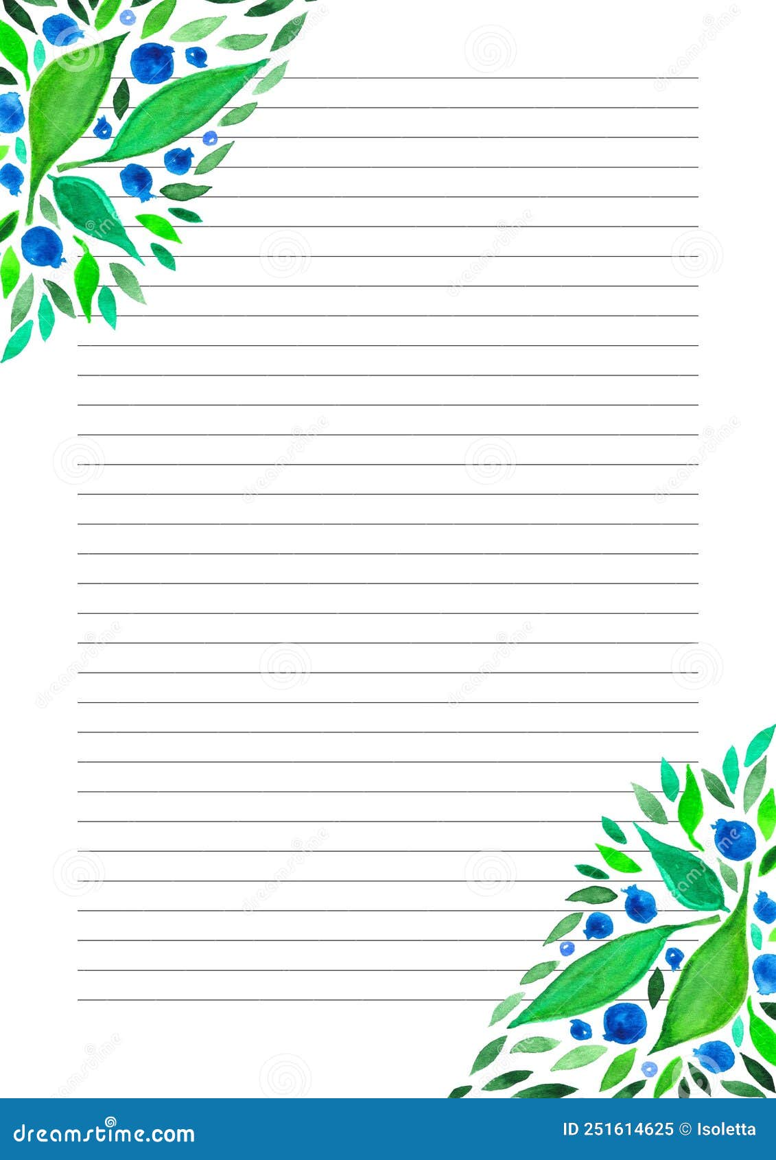 Writing Paper Design. Copy Space. Colorful Graphic Elements. Stock ...