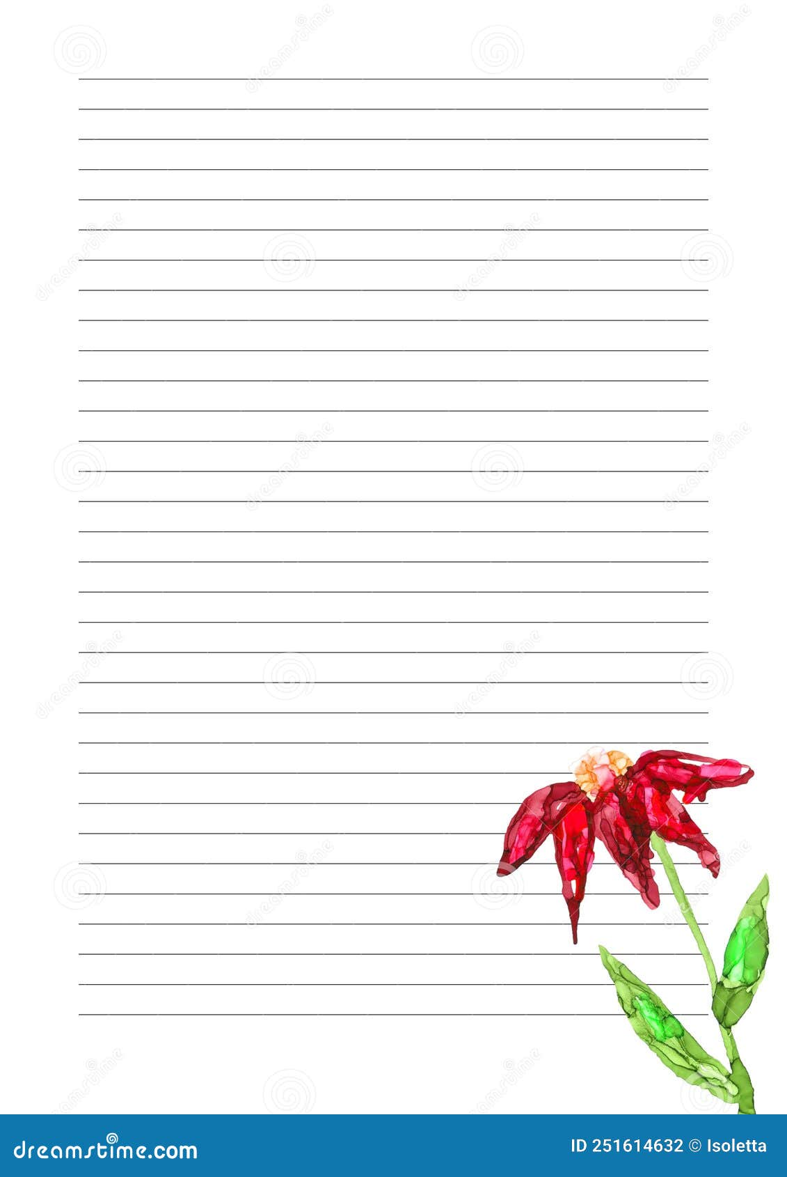 Writing Paper Design. Copy Space. Colorful Graphic Elements. Stock ...