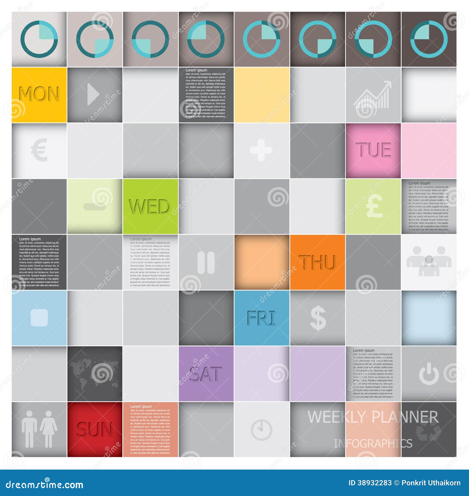 Weekly Planner Business Infographic Stock Vector - Illustration of idea ...