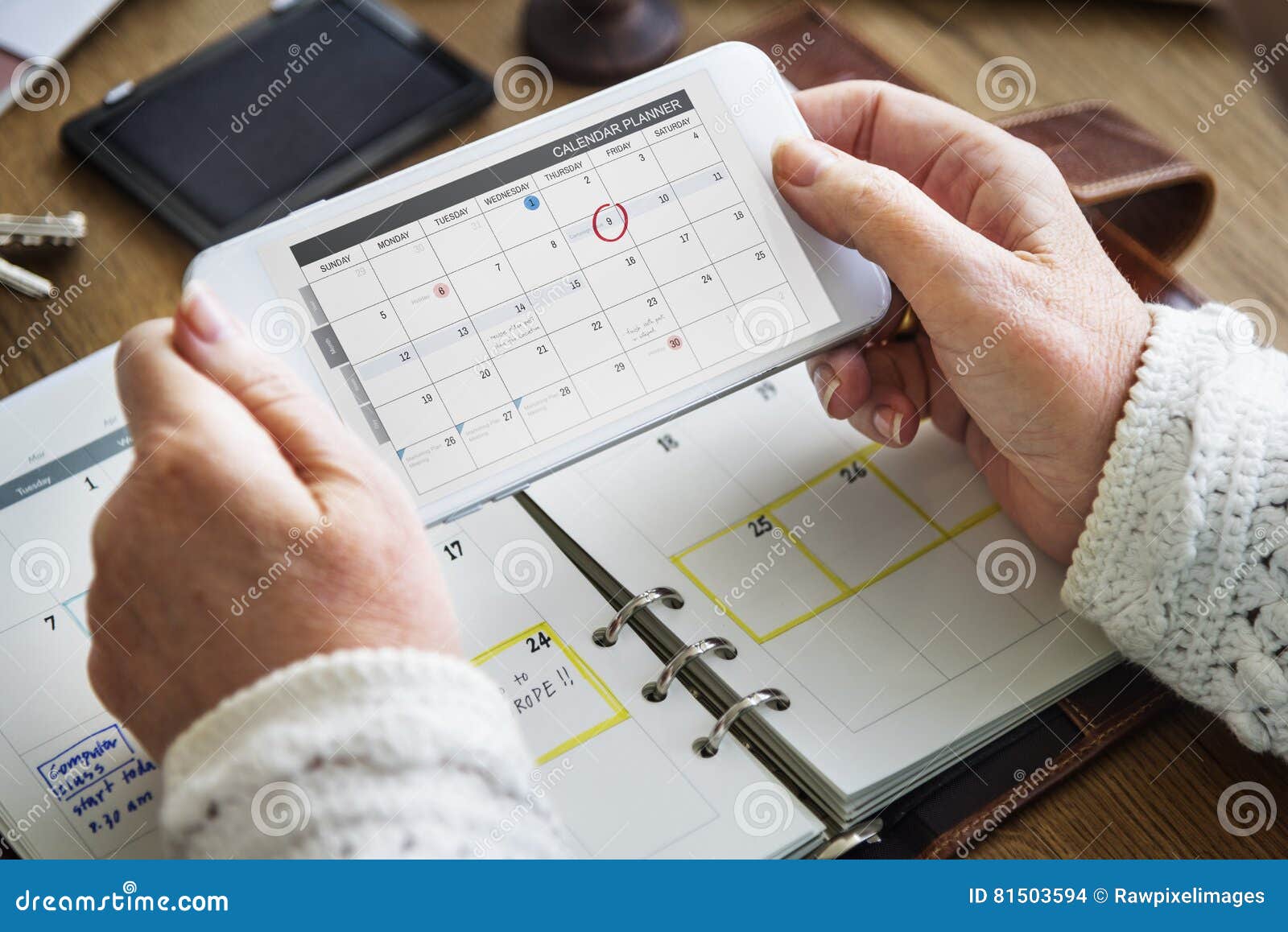 Weekly Planner Diary Organize To Do List Concept Stock Photo - Image of ...