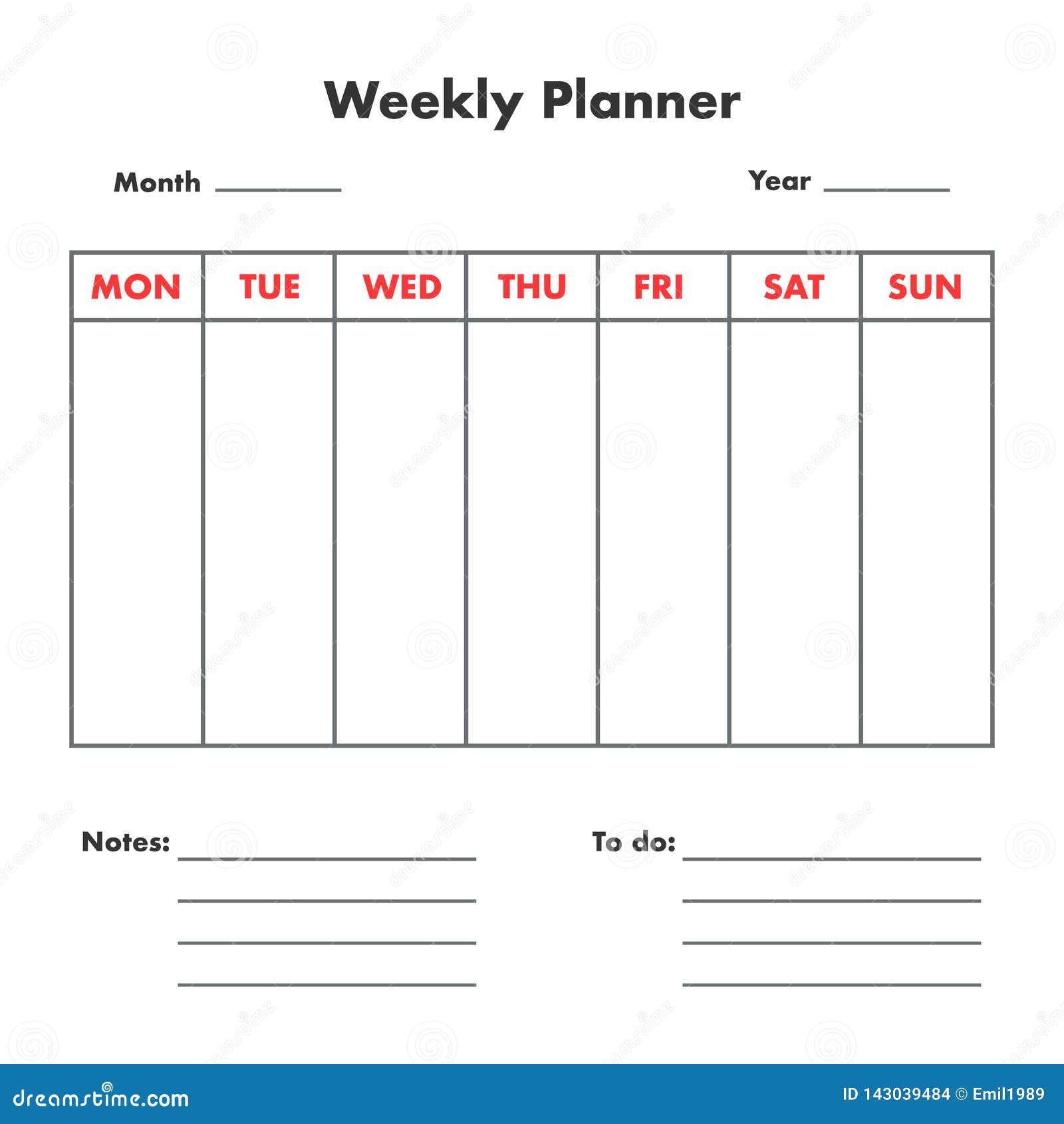 Planner List Notes. Weekly To Do Lists And Daily Schedule With Stickers ...