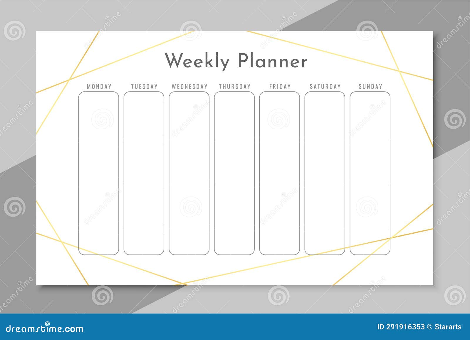 Weekly Planner Schedule Template for To Do List Design Stock ...
