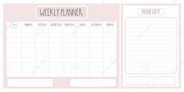 Weekly Planner and To Do List.Background Template for Print or Web ...