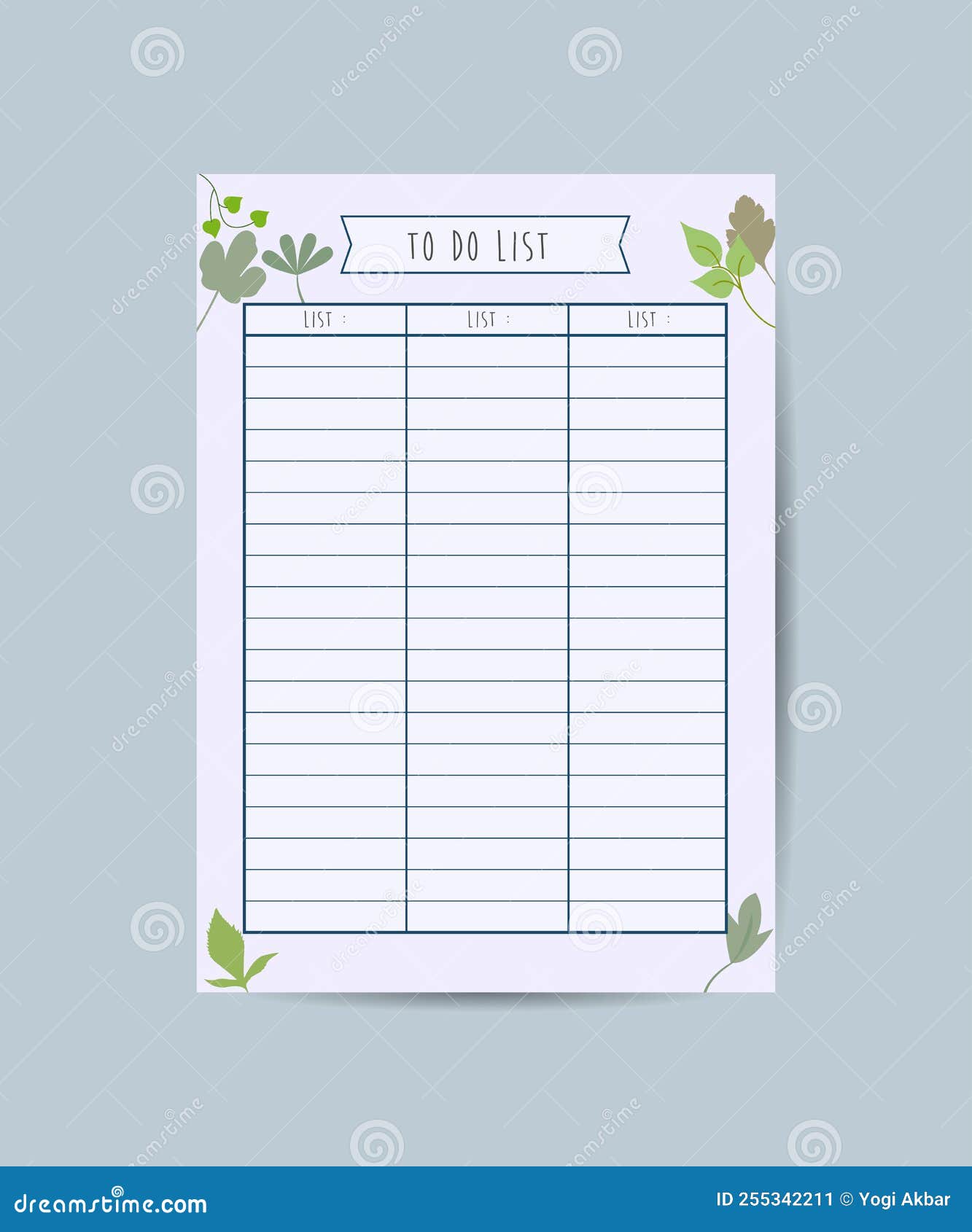 Weekly Planning, Wish List, Task List in Flat Style with Flowers and ...