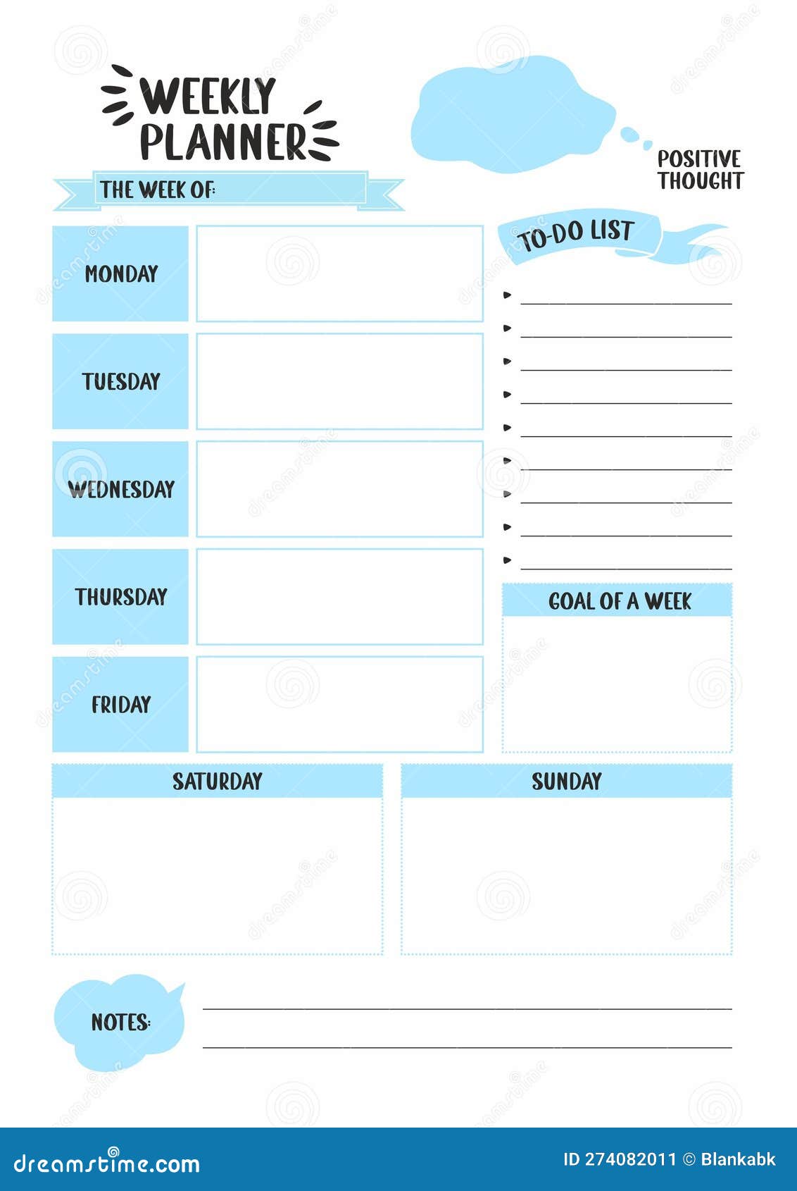 Daily Weekly Everyday Routine Planner Printable A4 Royalty-Free Stock ...