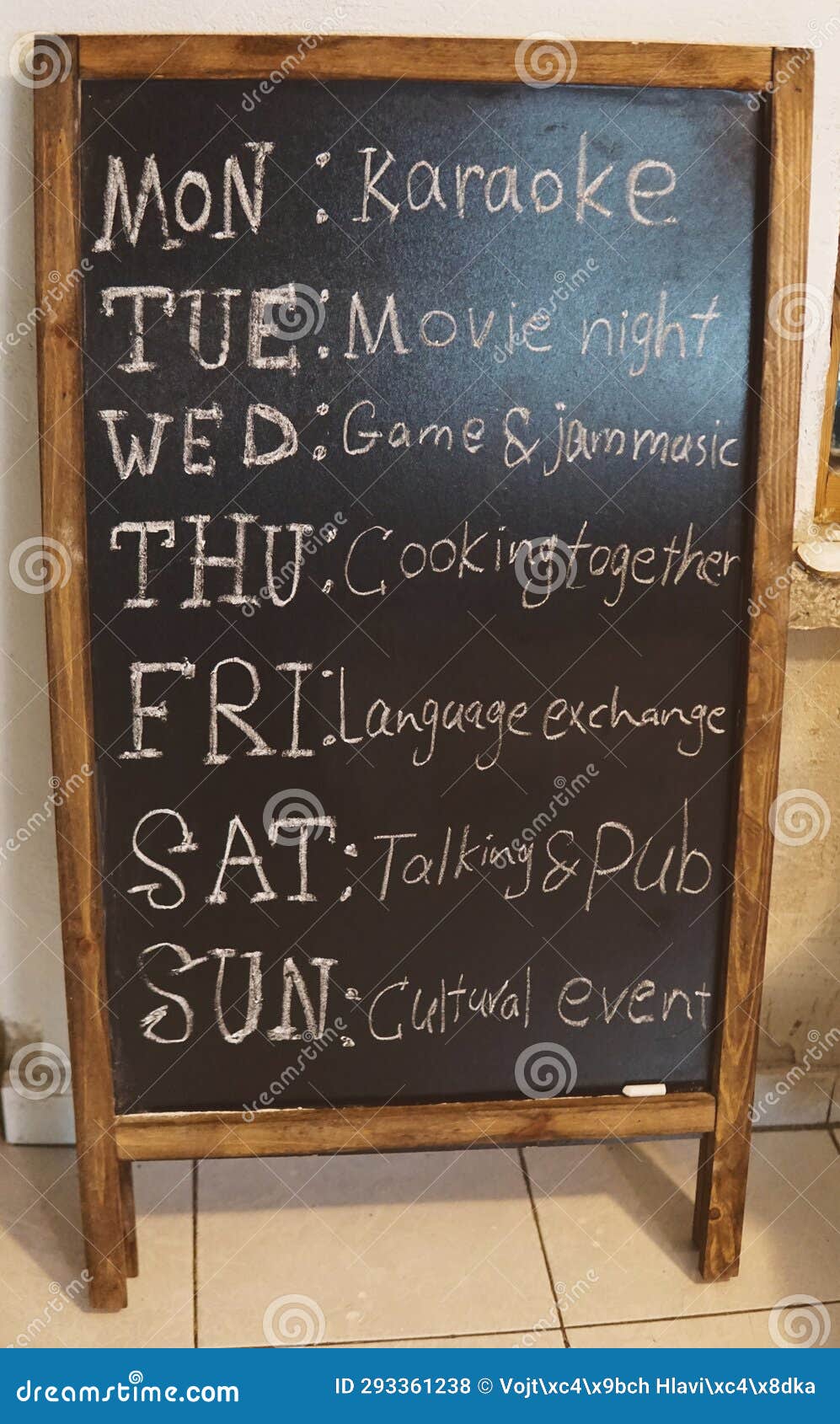 Weekly Program on the Blackboard - Funny Plans Stock Photo - Image of ...