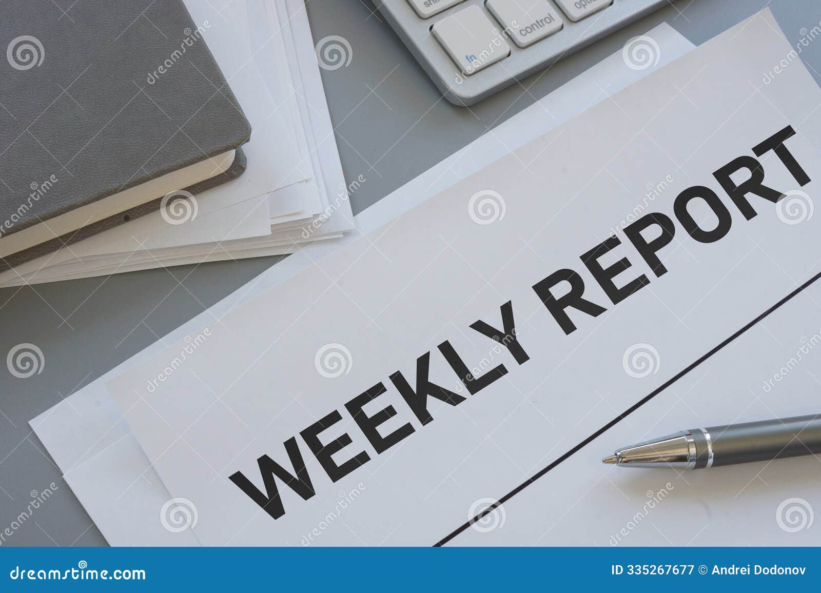 Weekly Report is Shown As Business and Financial Concept Stock Image ...