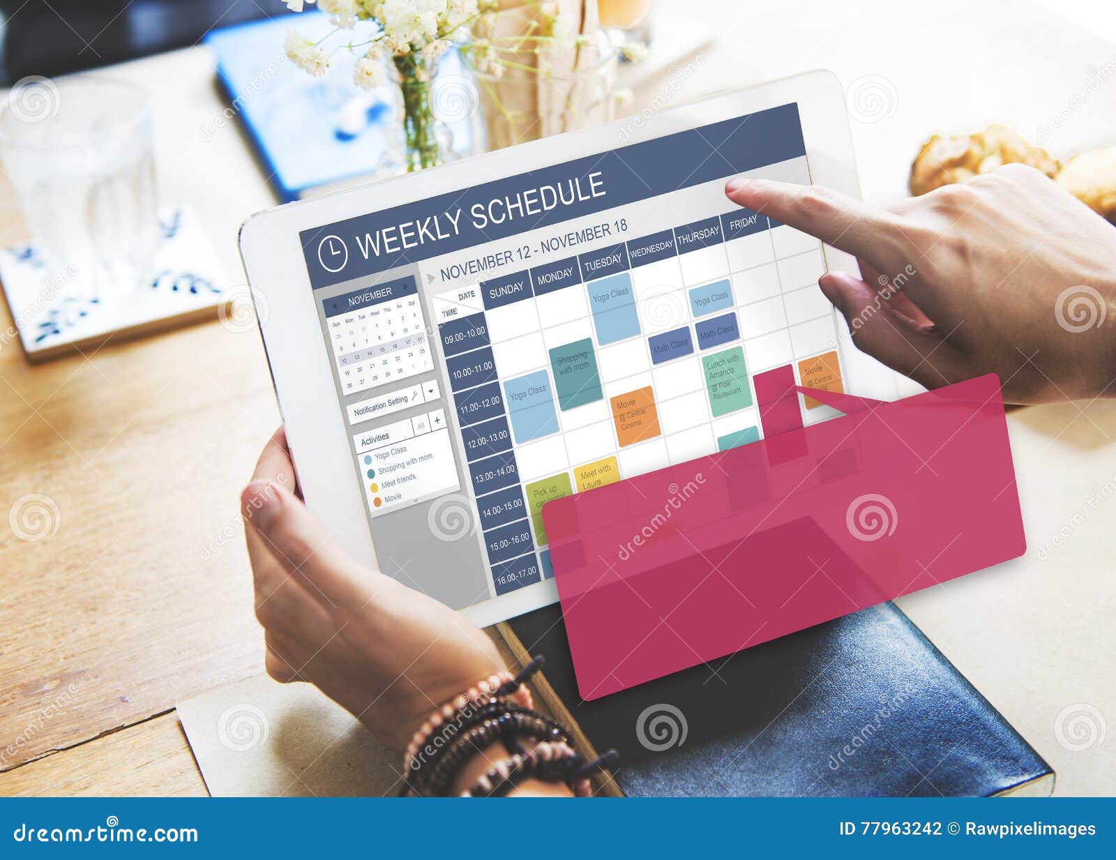 Weekly Schedule Event Appointment Organizer Concept Stock Photo - Image ...