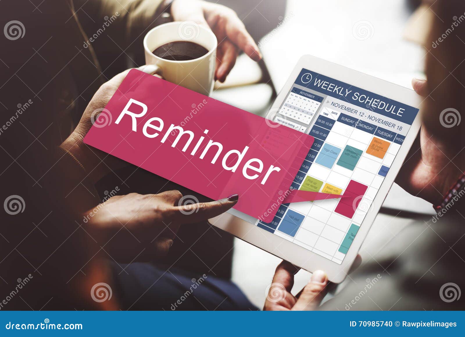 Weekly Schedule Reminder Activities Planner Concept Stock Photo - Image ...