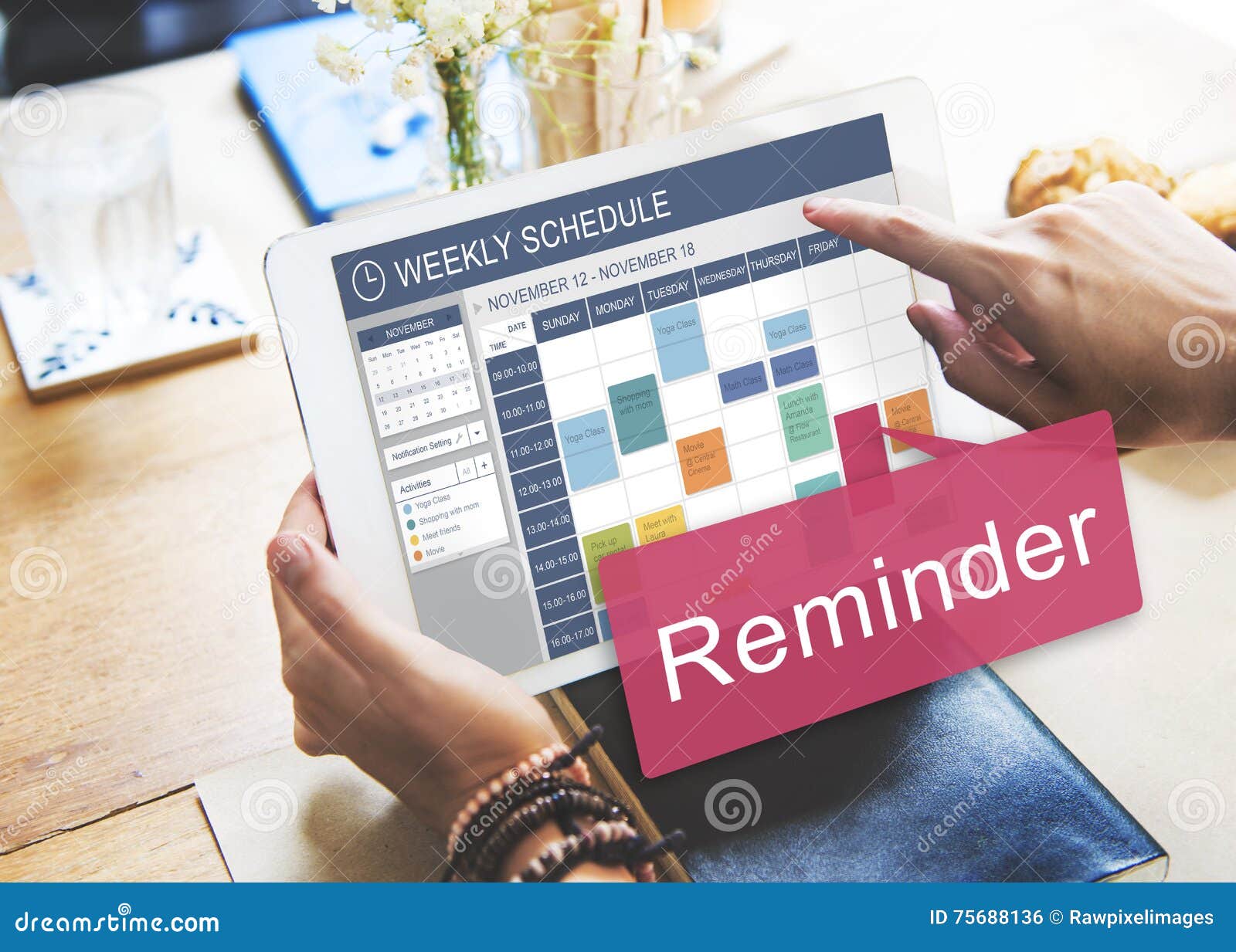 Weekly Schedule Reminder Activities Planner Concept Stock Photo - Image ...