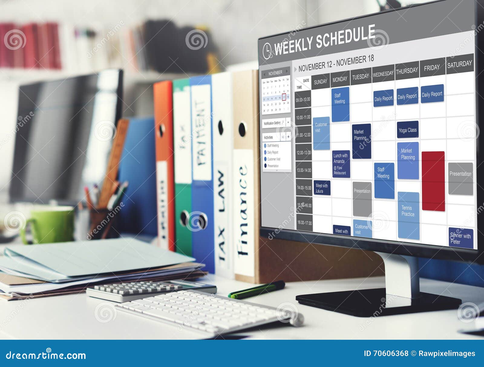 Weekly Schedule To Do List Appointment Concept Stock Photo - Image of ...