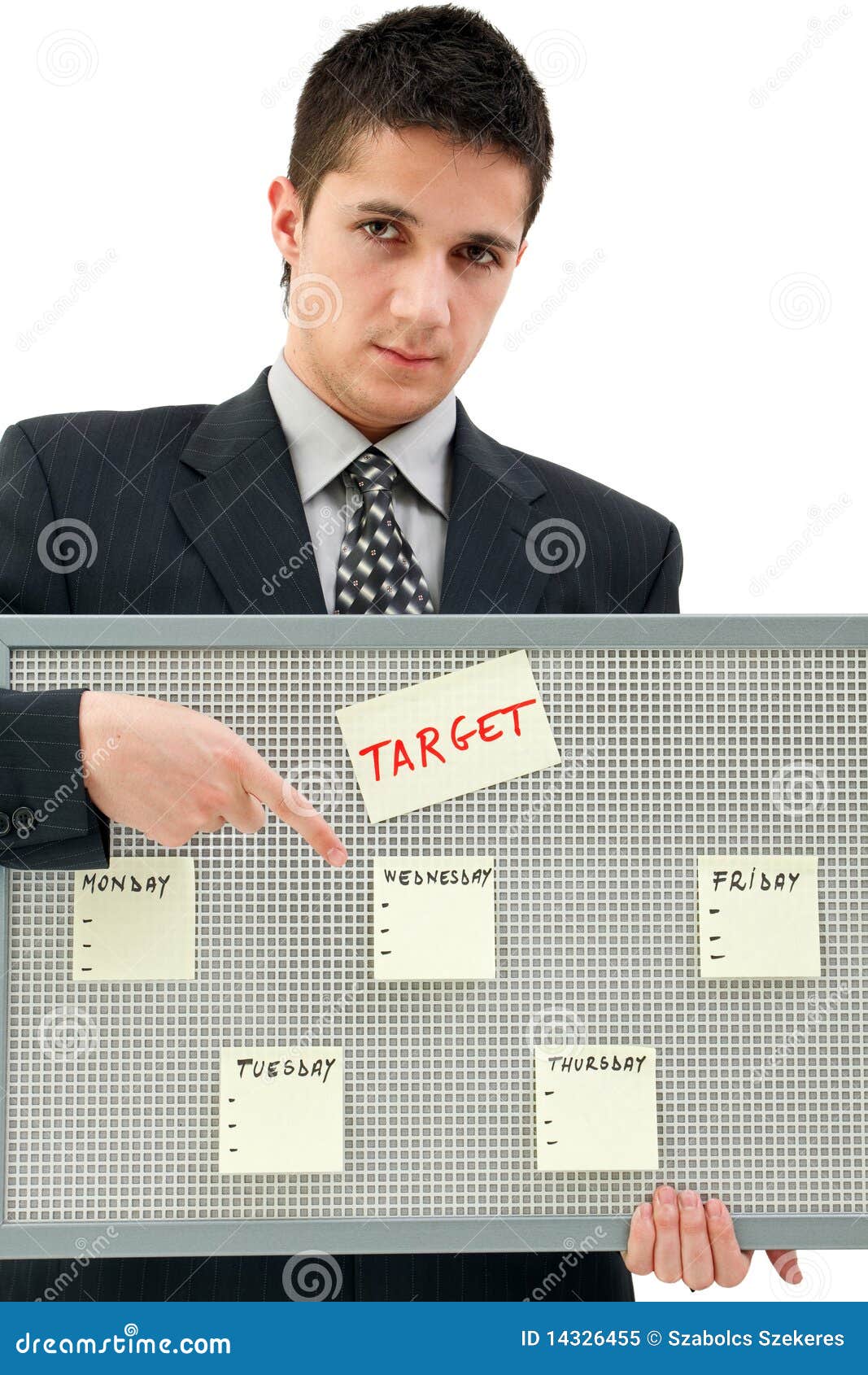 Weekly target stock image. Image of friday, pegboard - 14326455