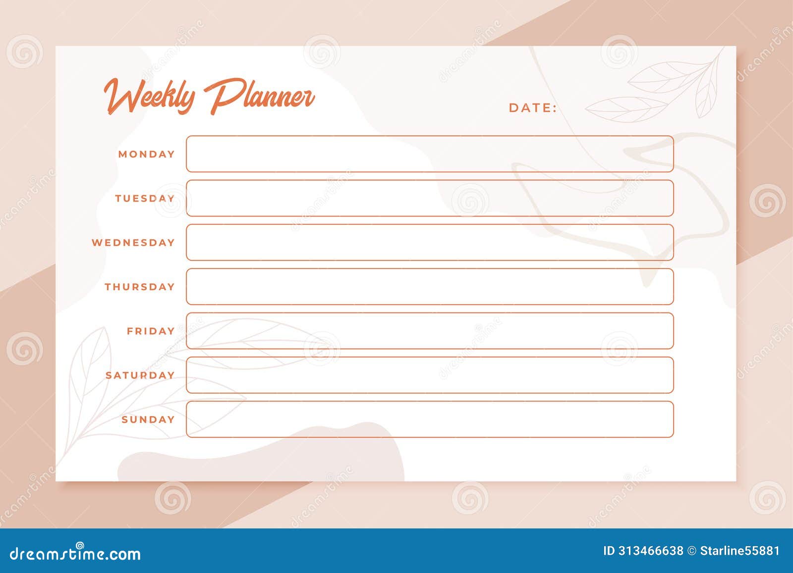 Weekly Todo List Planner Organizer Template Design Stock Vector ...