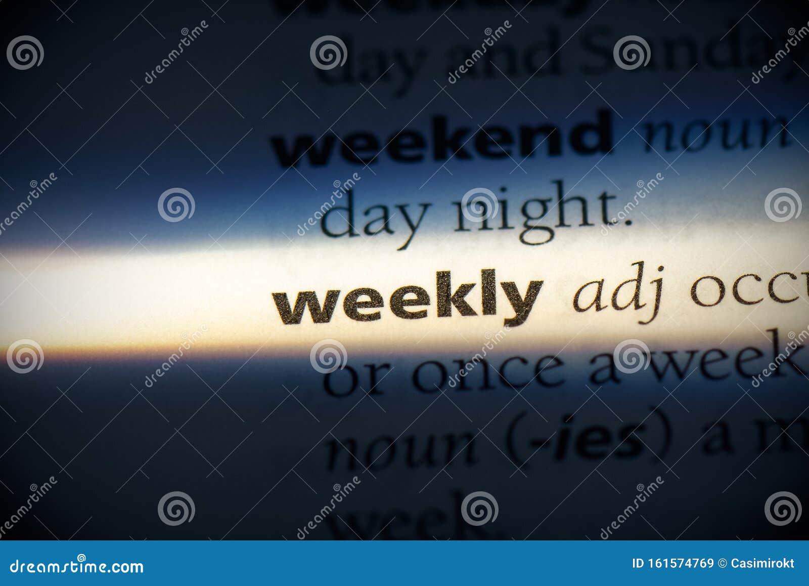 Weekly stock image. Image of education, book, detail - 161574769