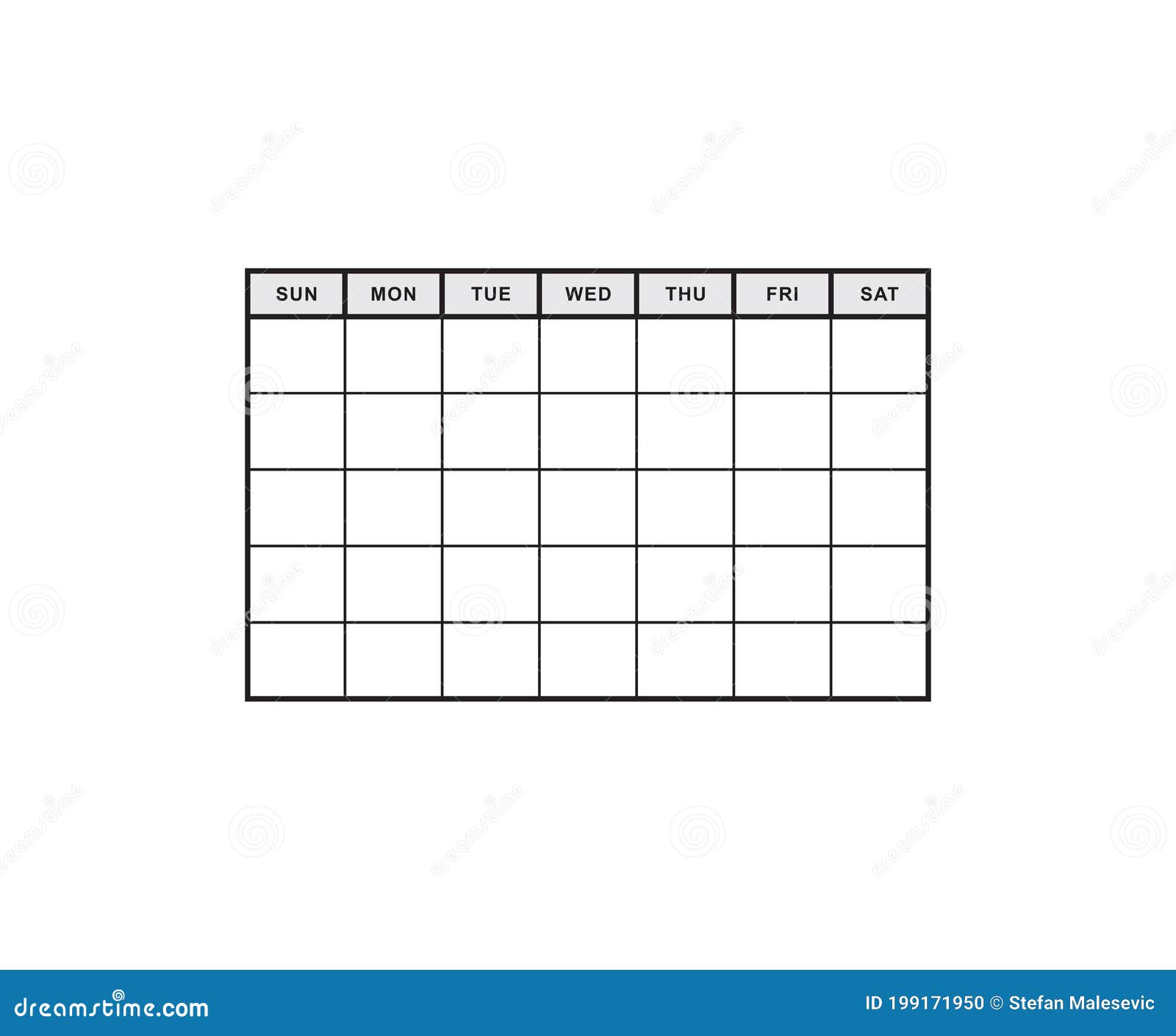 Weekrooster vector illustratie. Illustration of agenda - 199171950