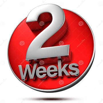2 Weeks 3d. stock illustration. Illustration of circle - 154409281