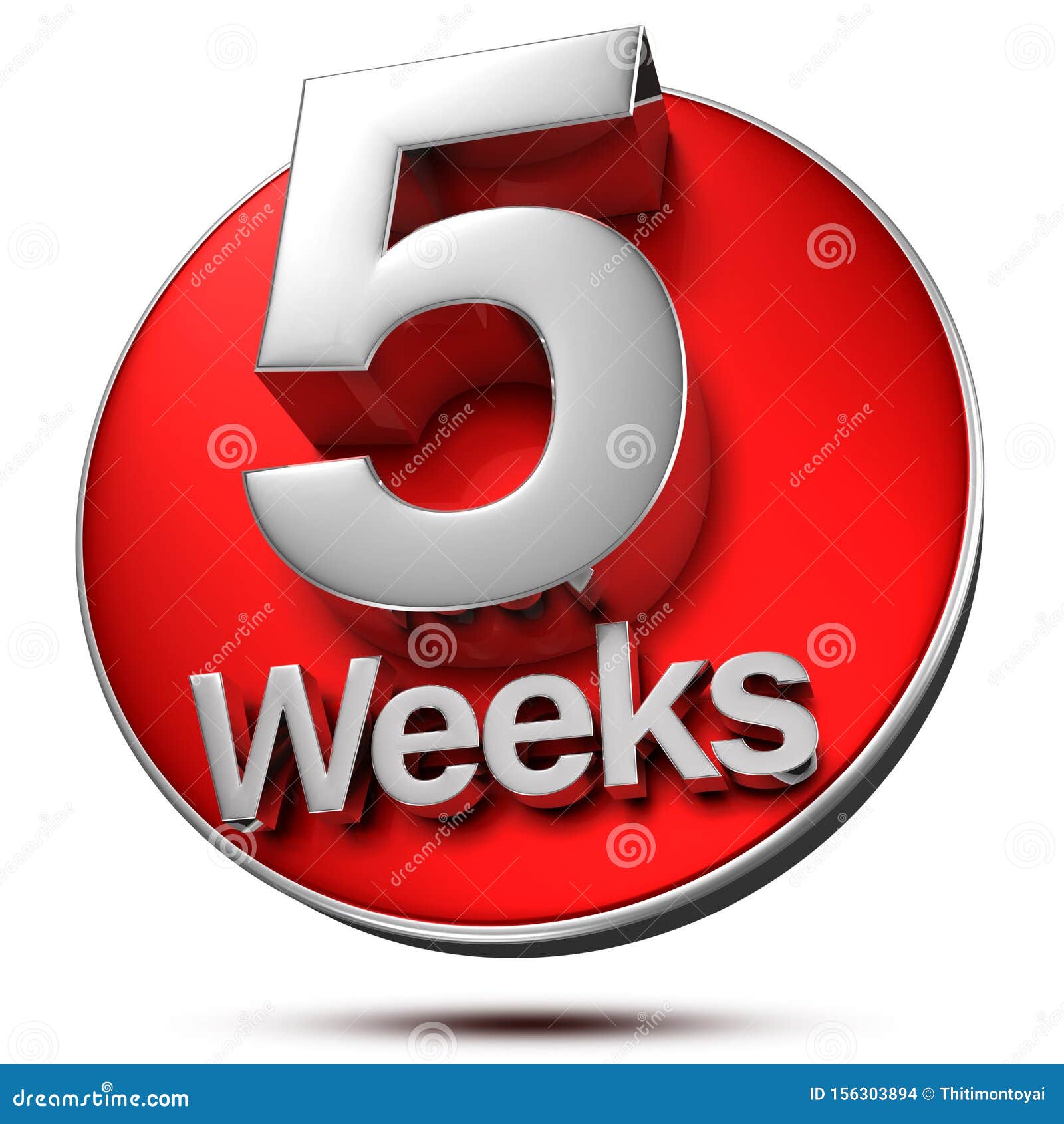 5 Weeks 3d. stock illustration. Illustration of mark - 156303894