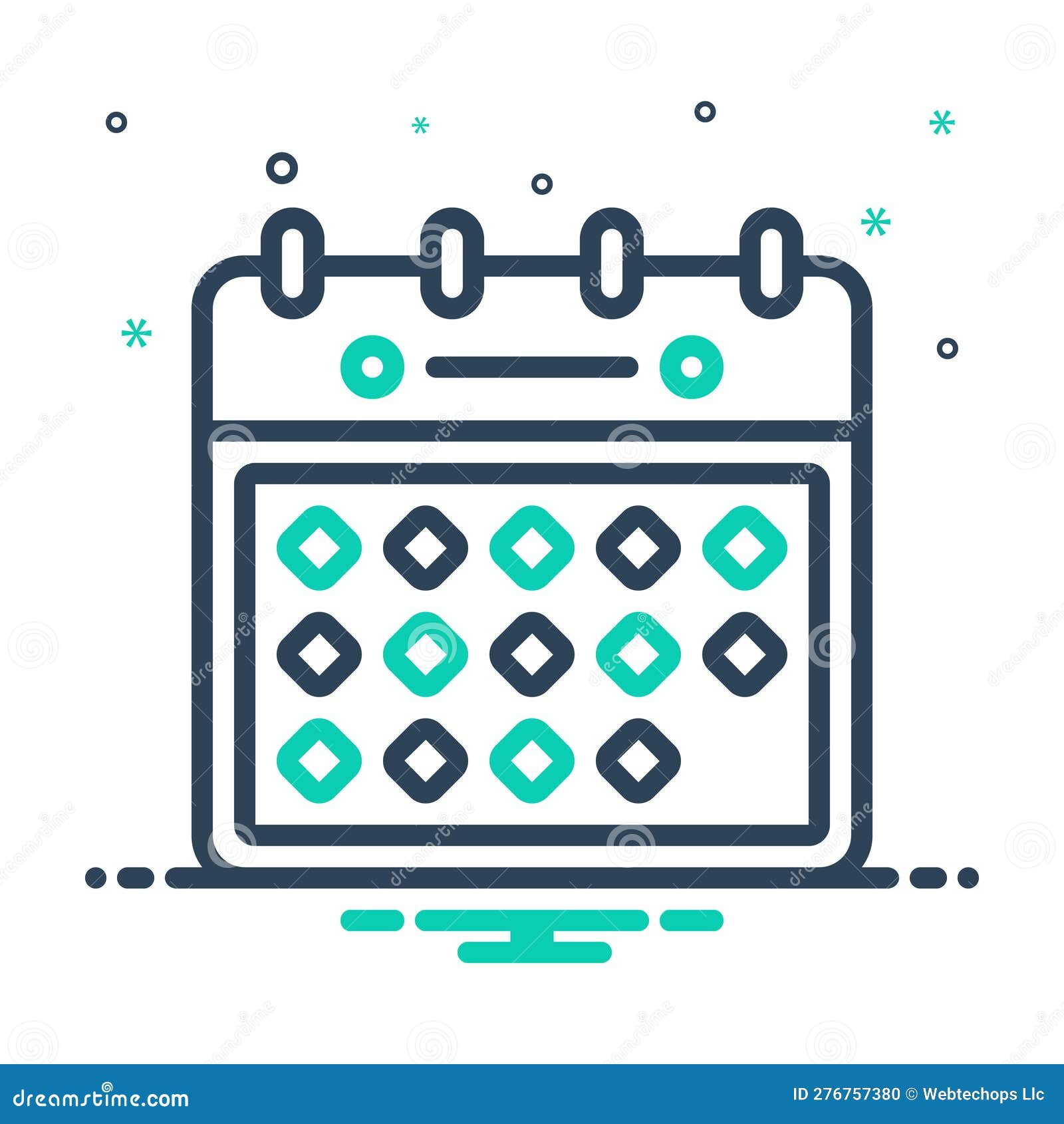 Mix Icon for Weeks, Sennight and Days Stock Vector - Illustration of ...