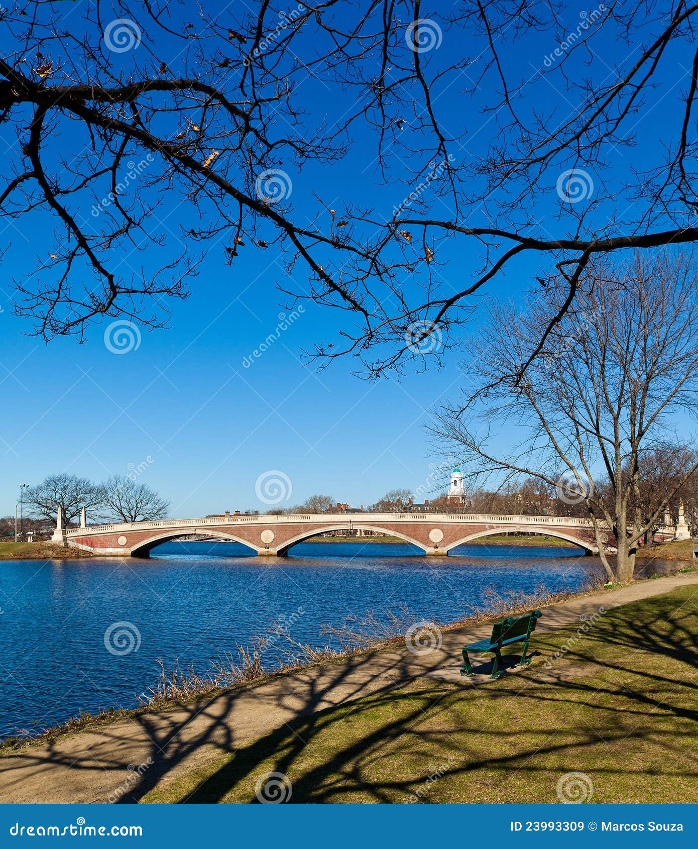 Weeks Memorial Footbridge stock image. Image of bridge - 23993309