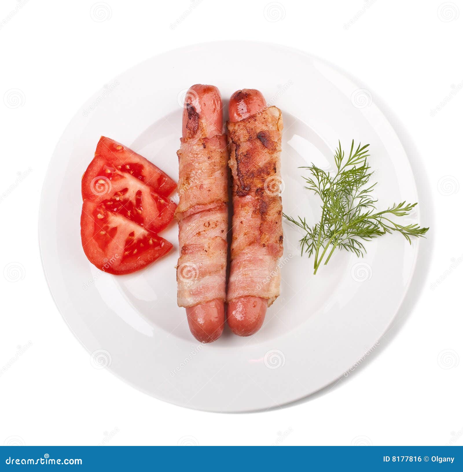 Weense Worstjes Die in Bacon Worden Verpakt Stock Foto - Image of worst ...