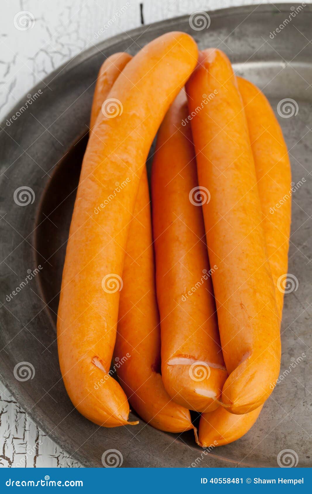 Weense Worstjes Op Oude Plaat Stock Afbeelding - Image of vlees, worst ...