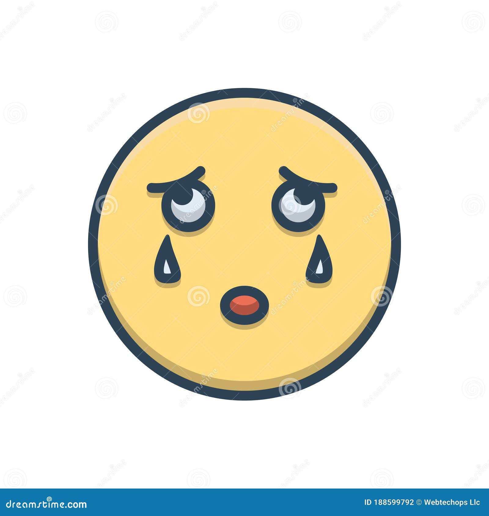 Color Illustration Icon for Weep, Cry and Mourn Stock Illustration ...