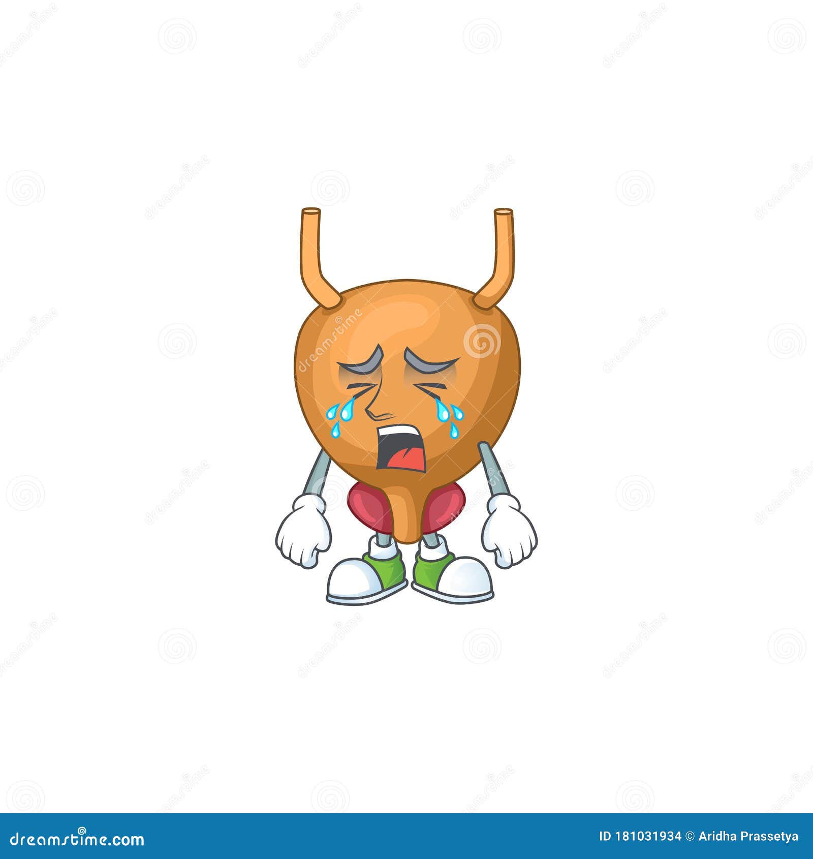 A Weeping Bladder Cartoon Character Design Concept Stock Vector ...