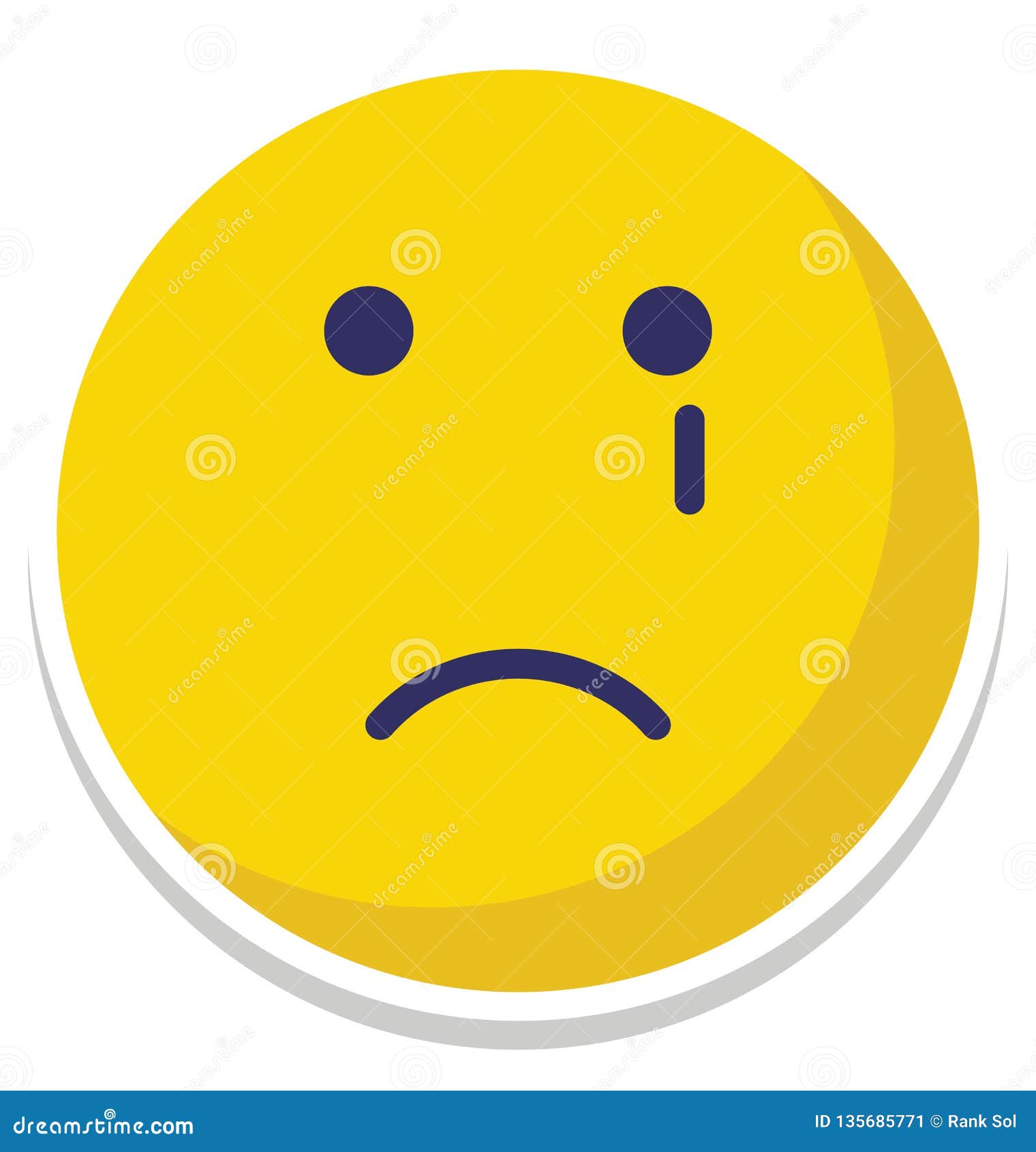 Weeping, Crying Vector Isolated Icon Which Can Easily Modify or Edit ...