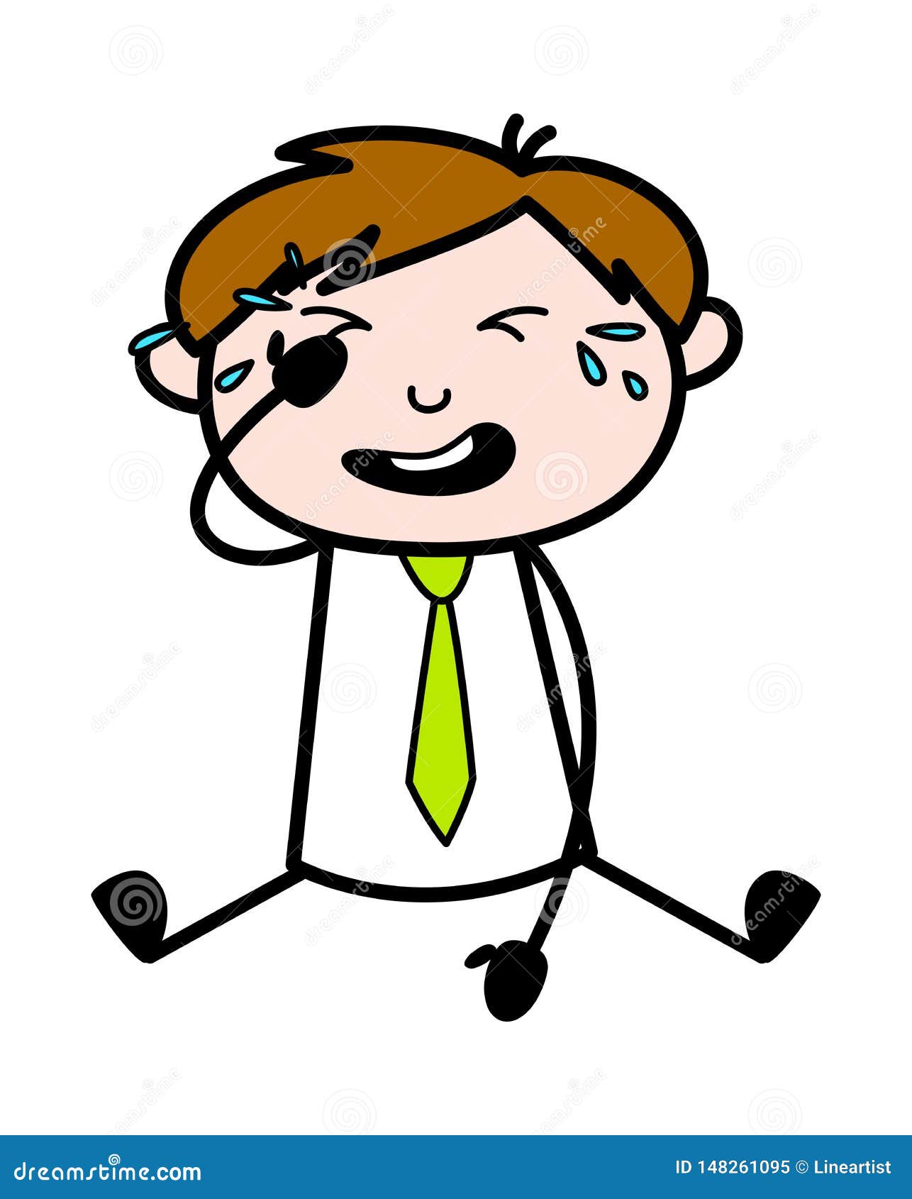 Weeping - Office Salesman Employee Cartoon Vector Illustration Stock ...