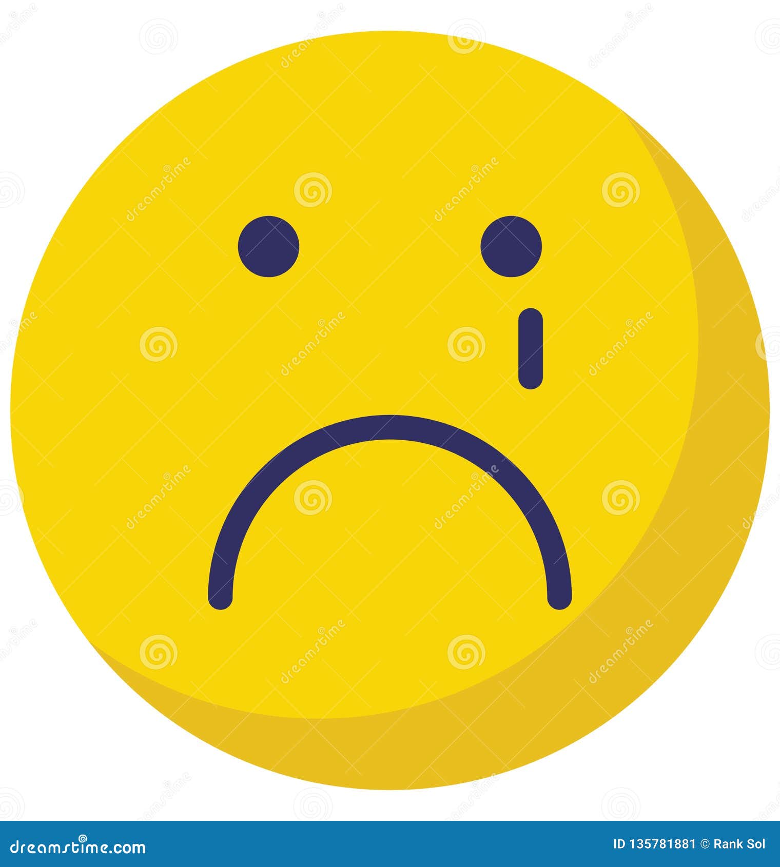 Weeping, Sad Vector Isolated Icon Which Can Easily Modify or Edit Stock ...