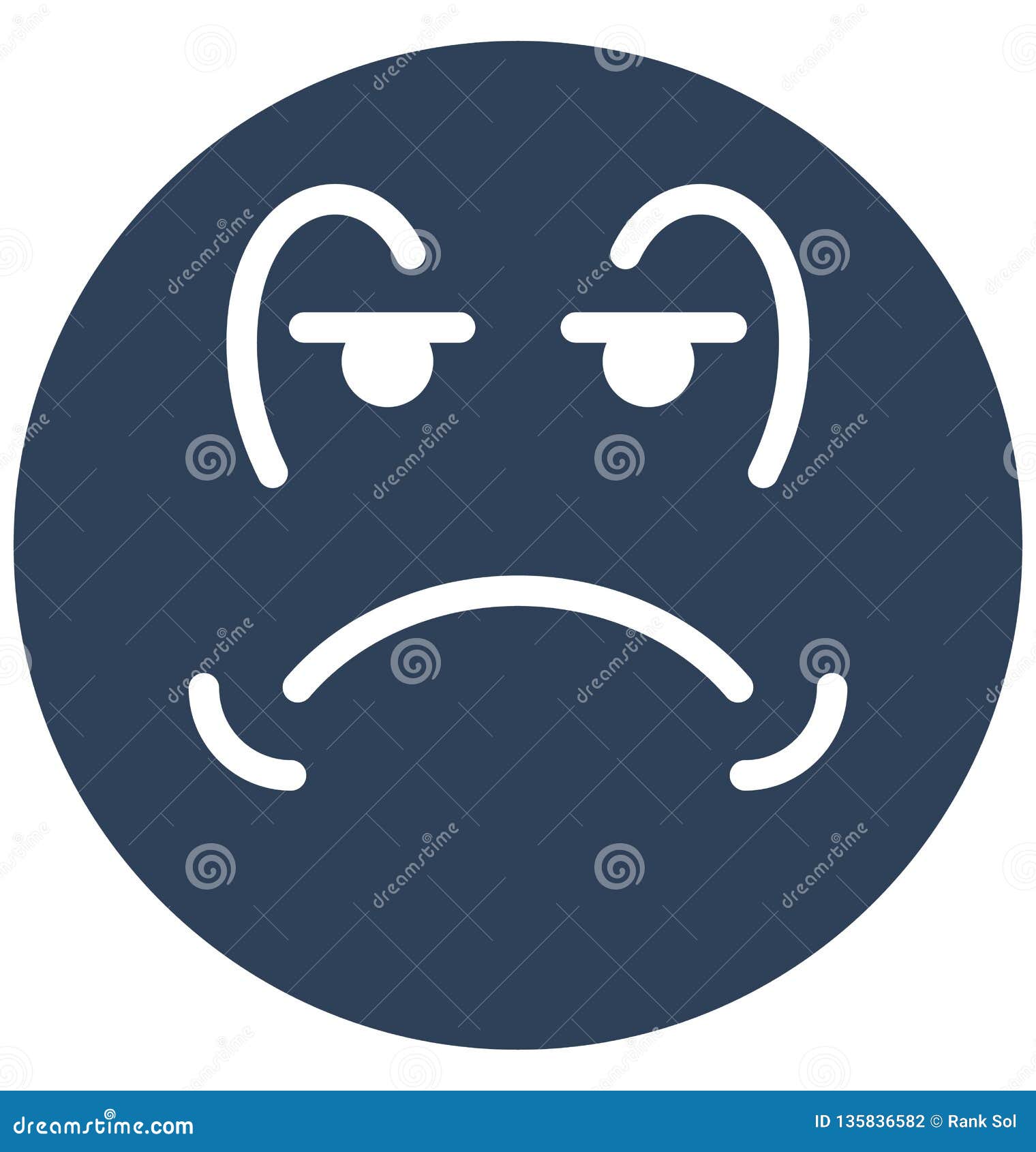Weeping, Sad Vector Isolated Icon Which Can Easily Modify or Edit Stock ...