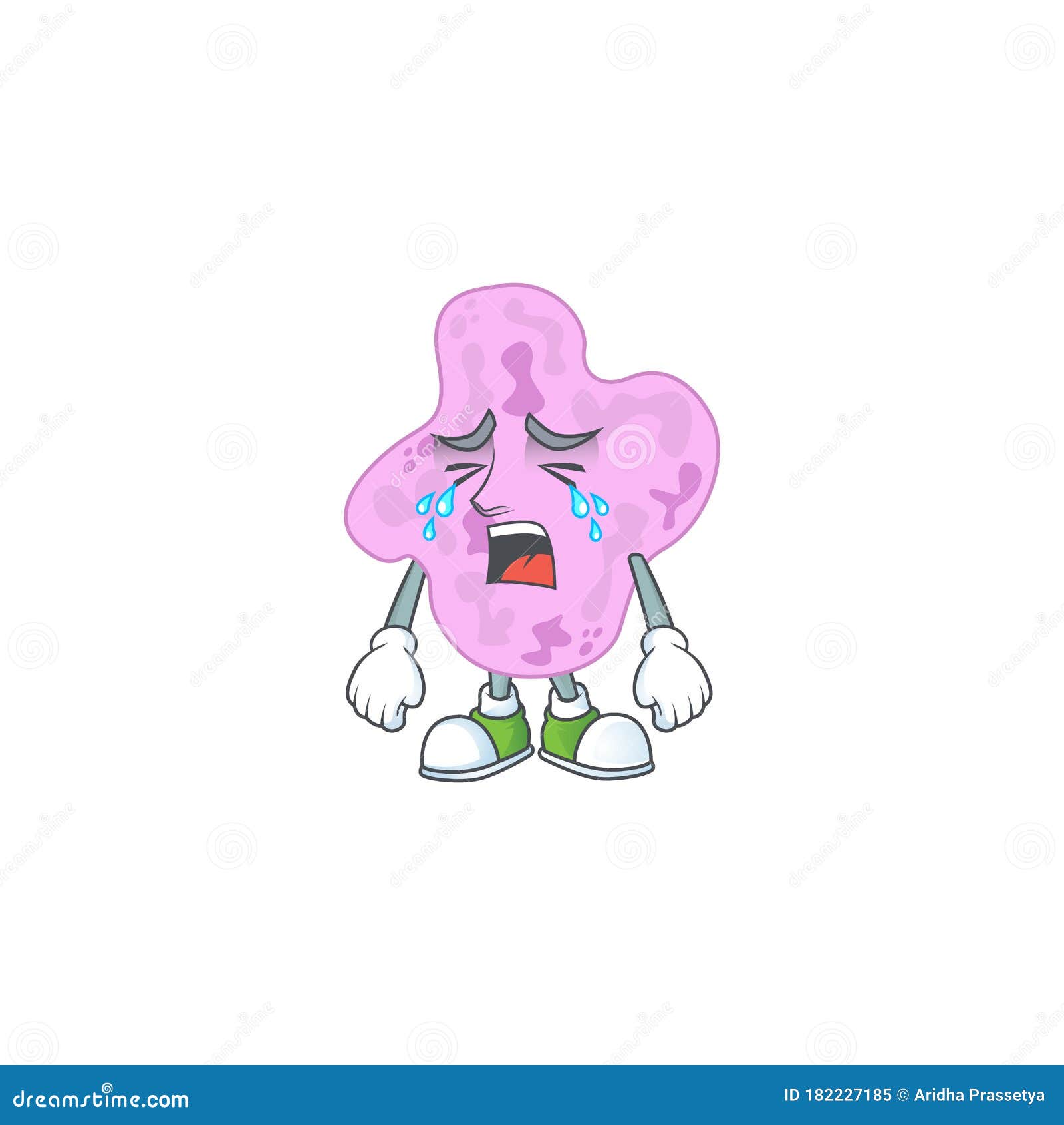 A Weeping Tetracoccus Cartoon Character Design Concept Stock Vector ...