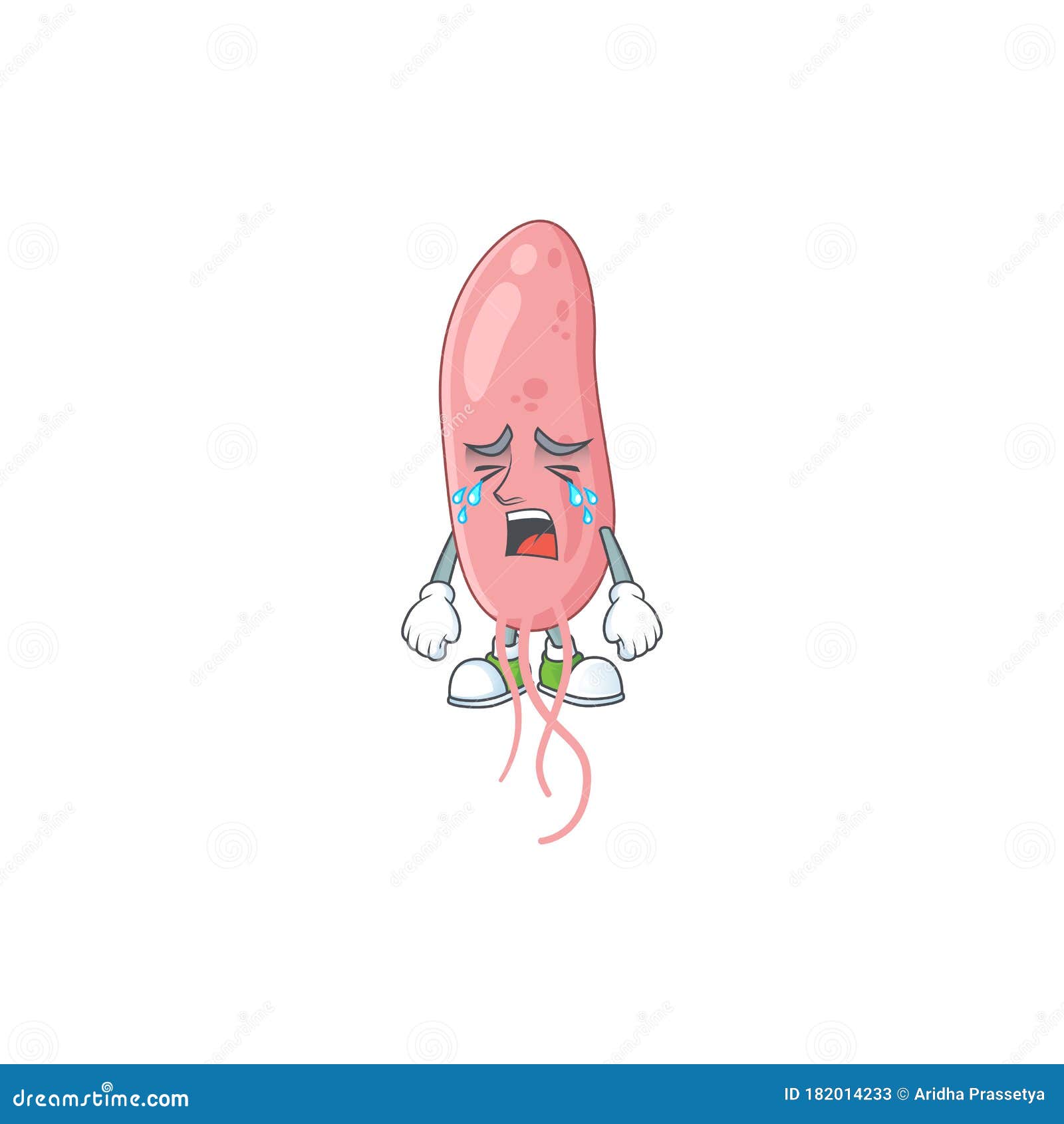 A Weeping Vibrio Cholerae Cartoon Character Concept Stock Vector ...