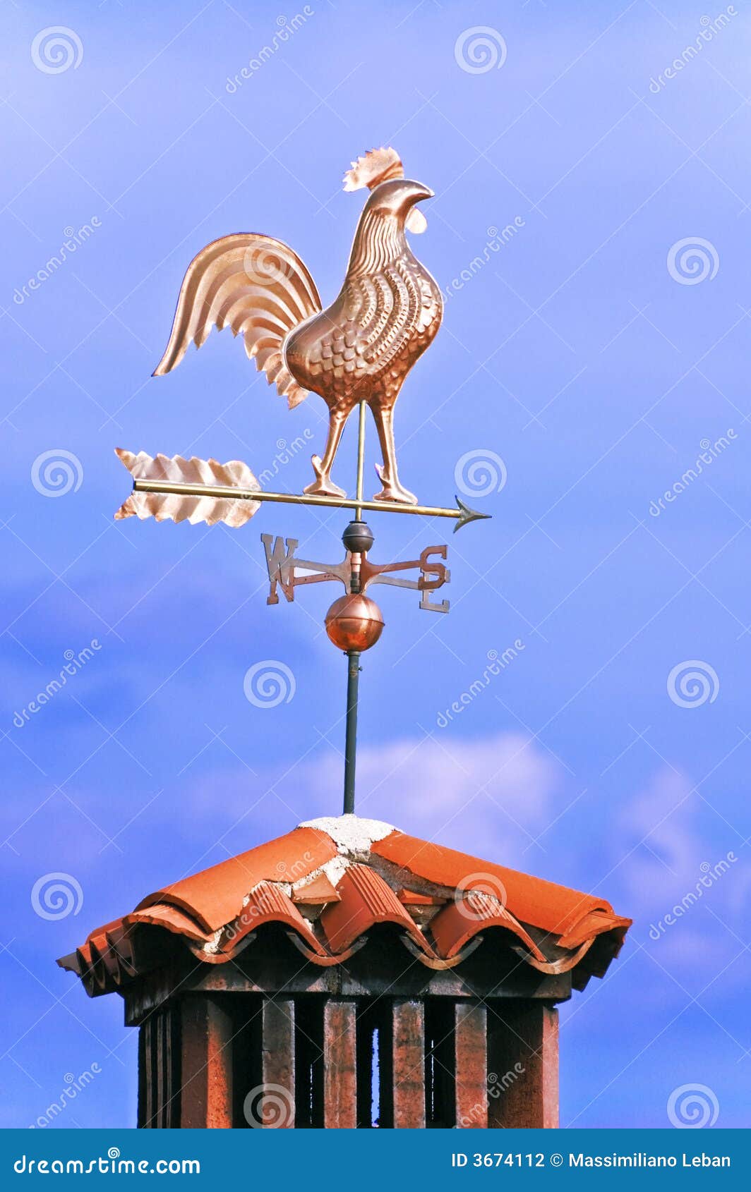 Weerhaan stock foto. Image of oost, decoratie, wethercoop - 3674112