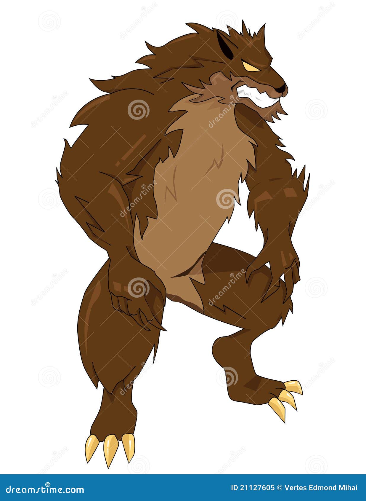 Weerwolf vector illustratie. Illustration of poot, karakter - 21127605
