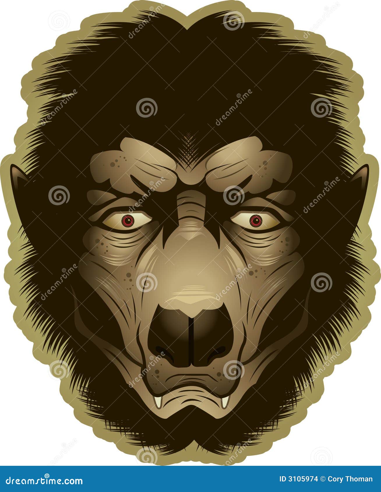 Weerwolf vector illustratie. Illustration of weerwolf - 3105974