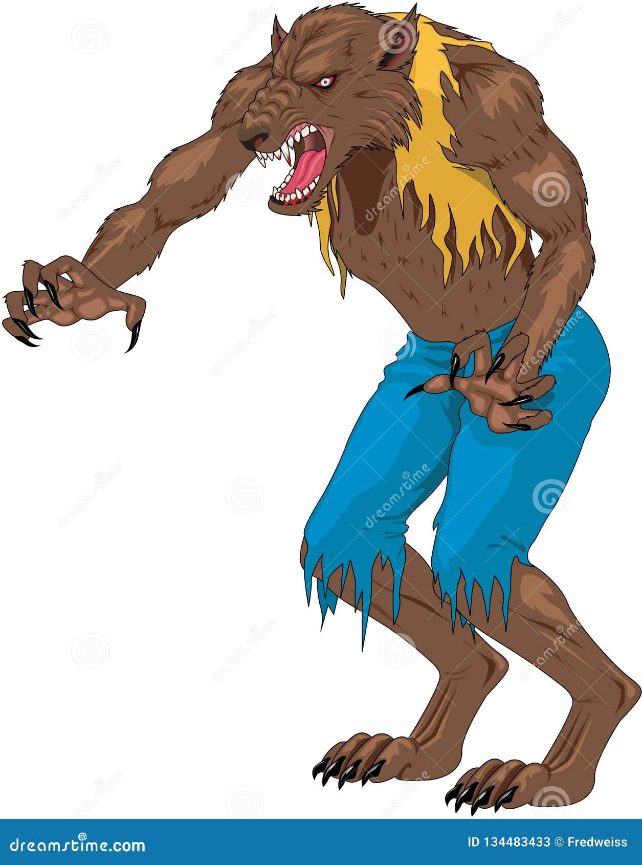 Weerwolf vectorillustratie vector illustratie. Illustration of mythisch ...