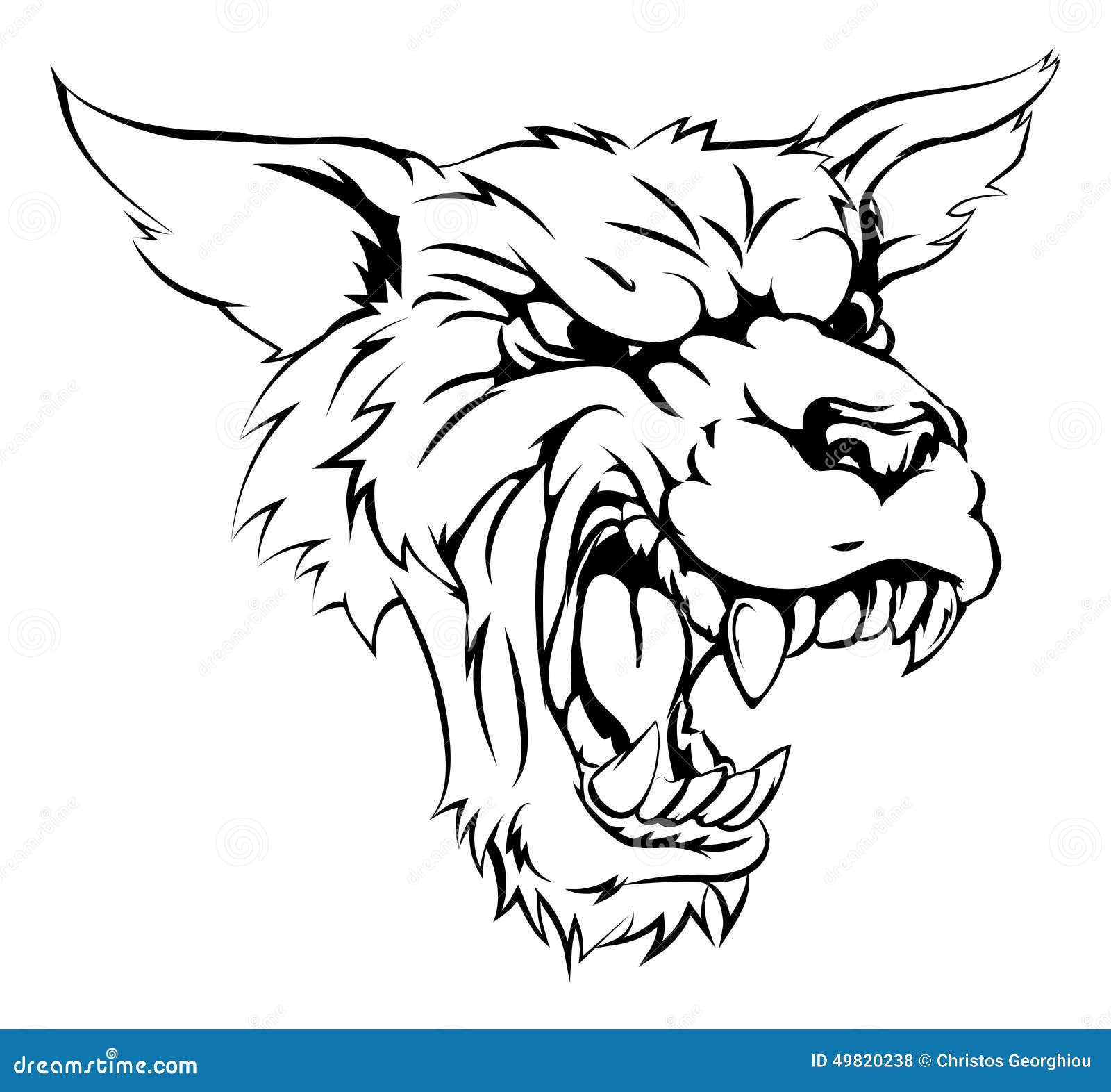 Weerwolf of wolfskarakter vector illustratie. Illustration of schepsel ...