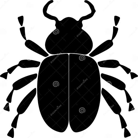 Weevil Black Silhouette Generative Ai Stock Illustration - Illustration ...