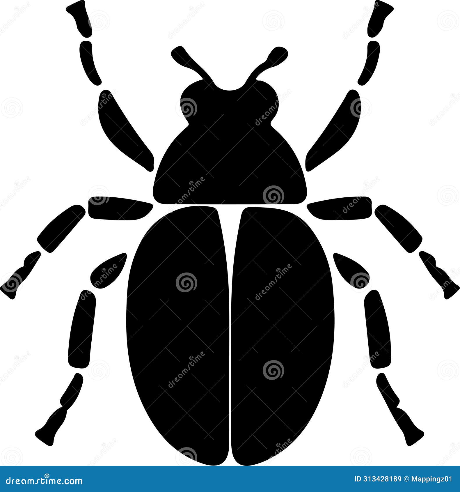 Weevil Black Silhouette Generative Ai Stock Vector - Illustration of ...