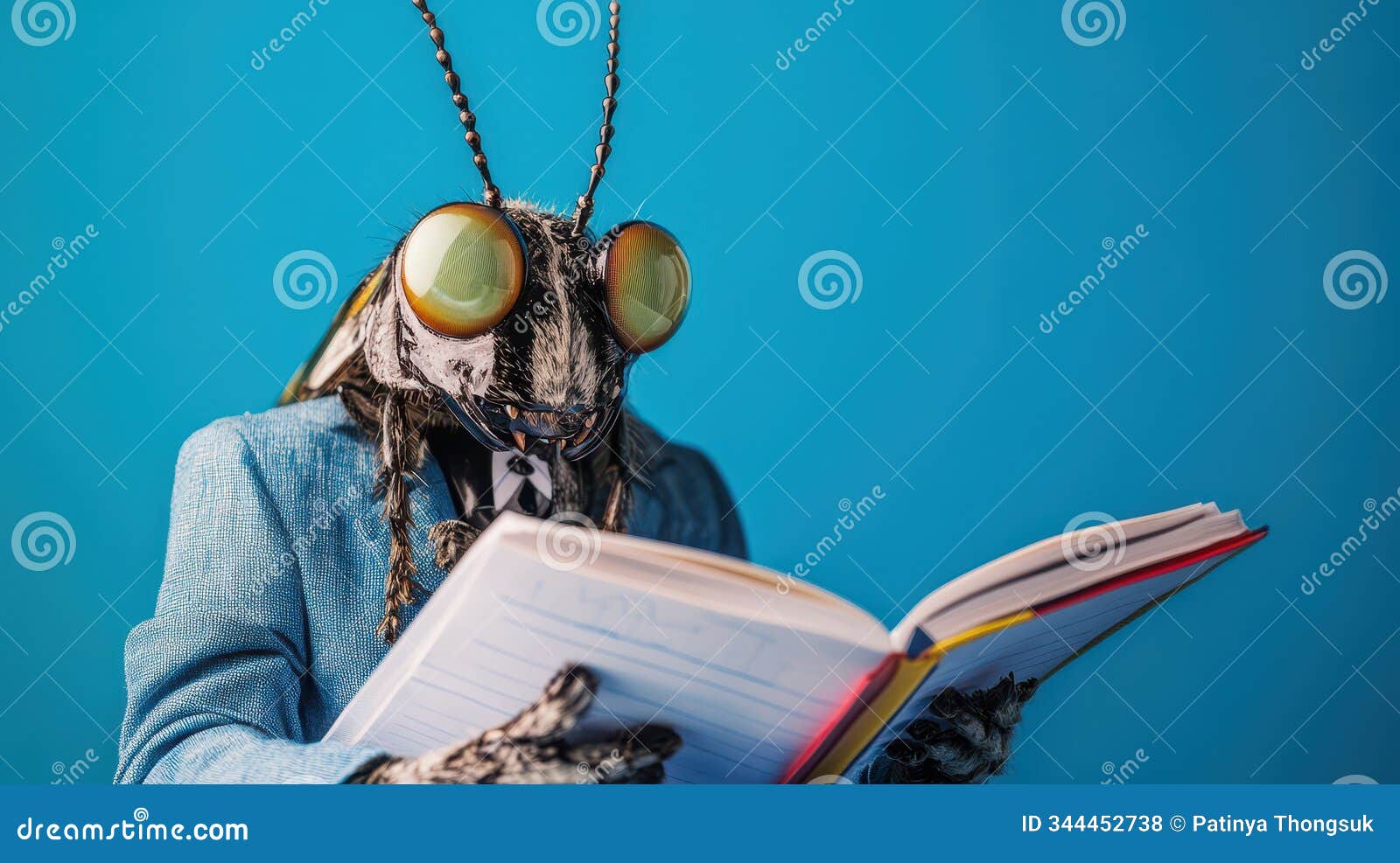 Weevil in Office Attire Making Notes Stock Illustration - Illustration ...