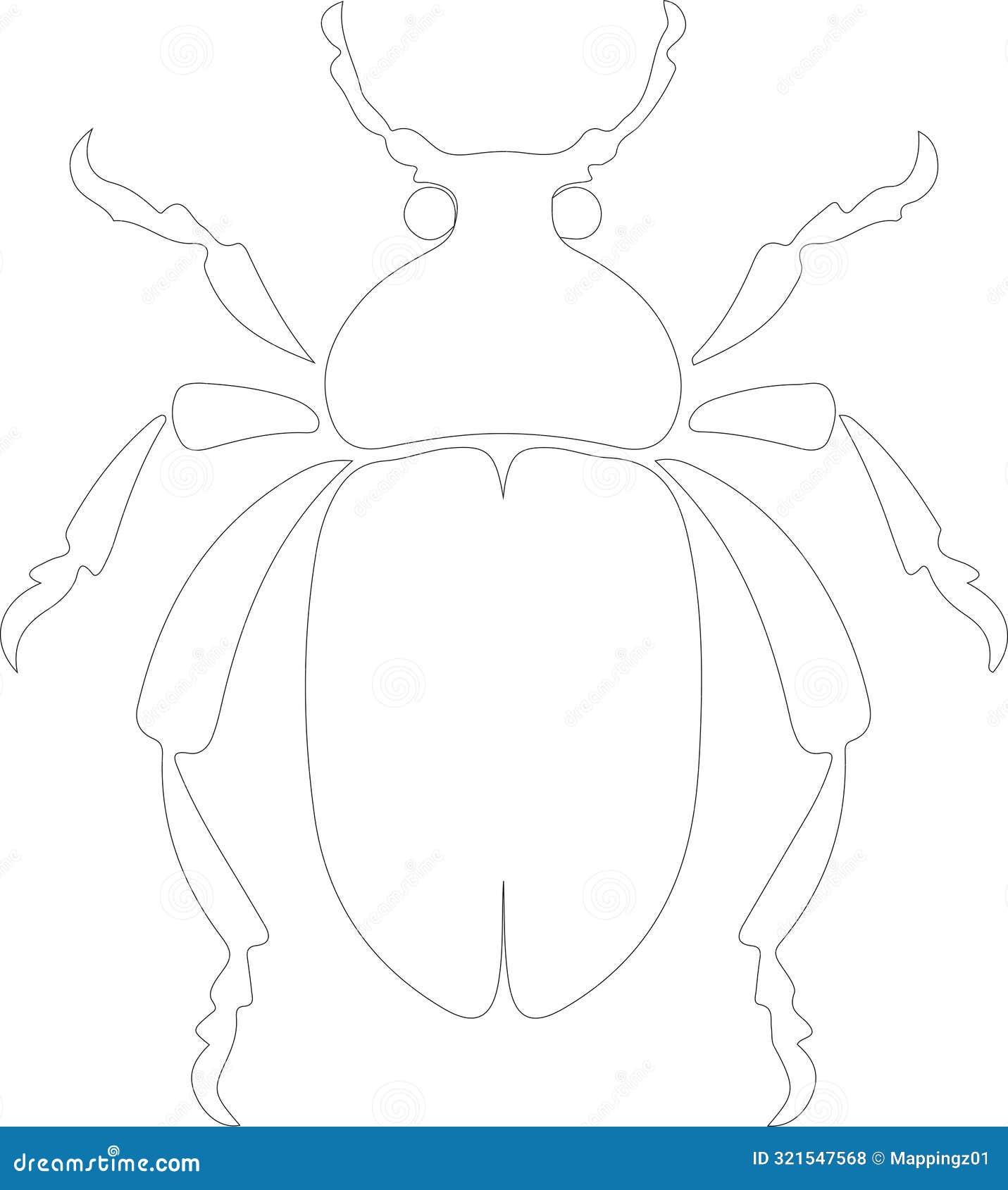 Weevil Outline Silhouette Generative Ai Stock Vector - Illustration of ...