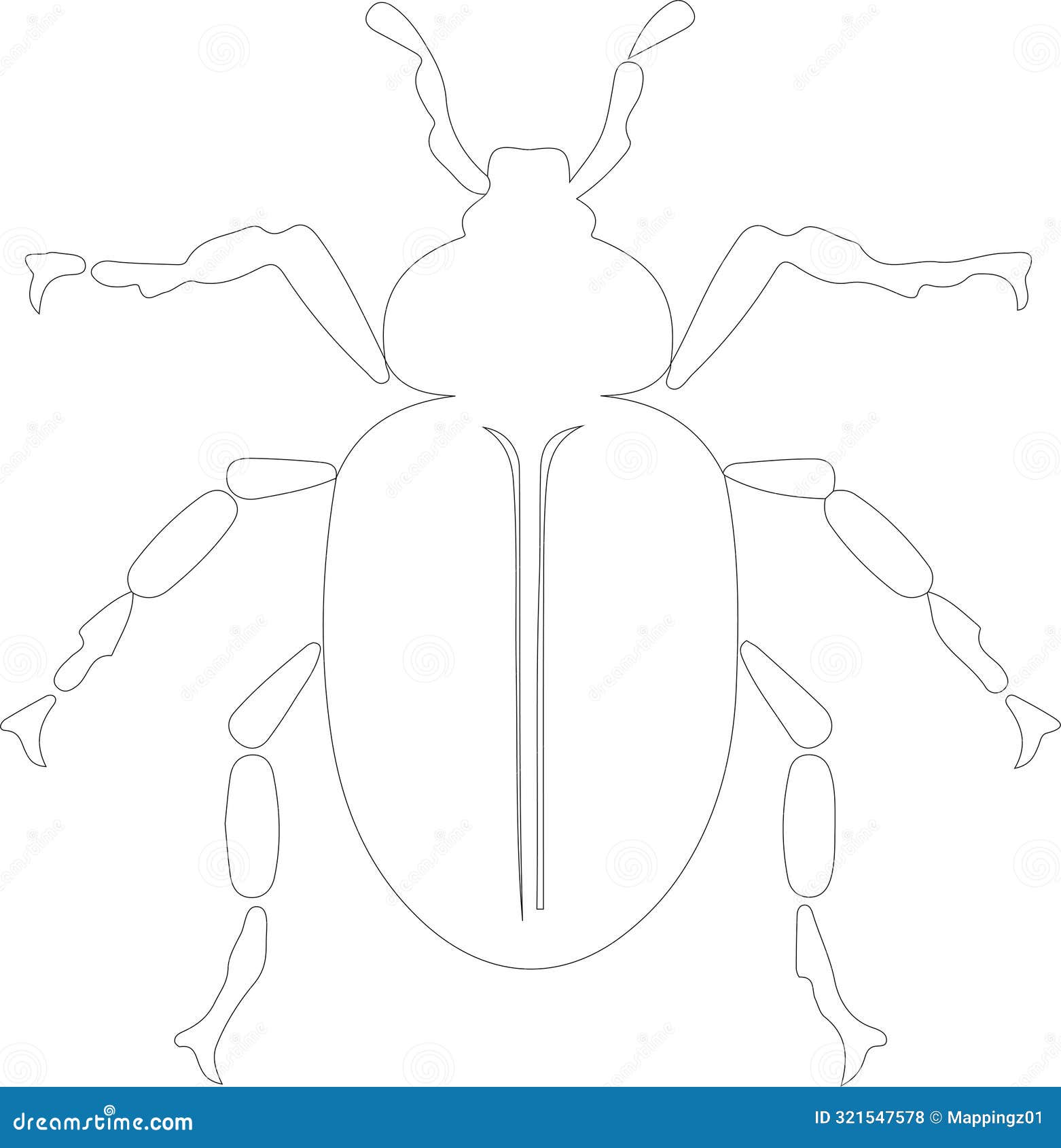 Weevil Outline Silhouette Generative Ai Vector Illustration ...