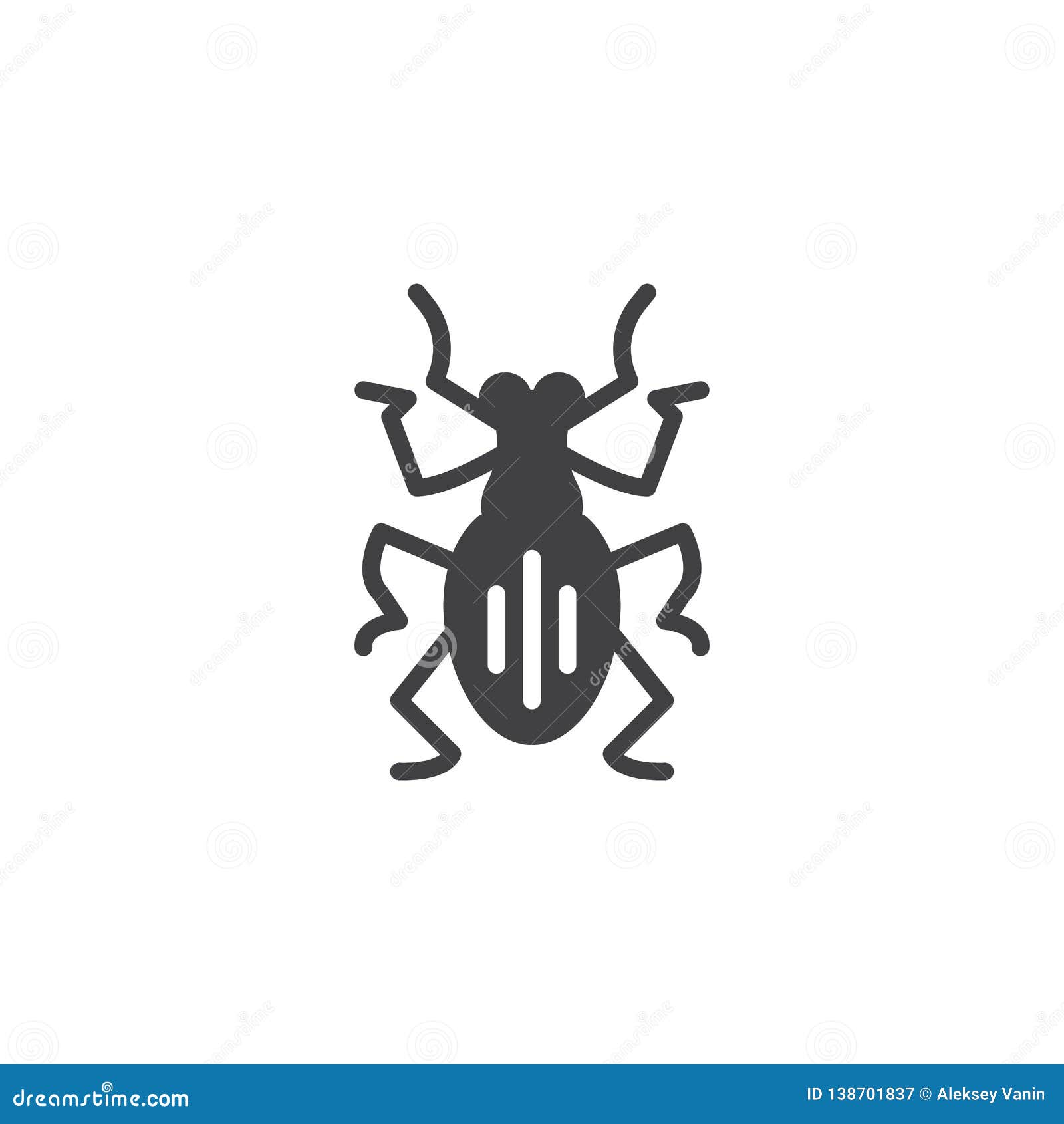 Weevil pests vector icon stock vector. Illustration of simple - 138701837