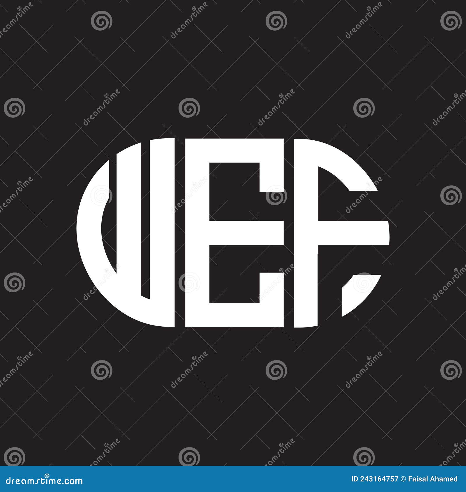 WEF Letter Logo Design. WEF Monogram Initials Letter Logo Concept Stock ...