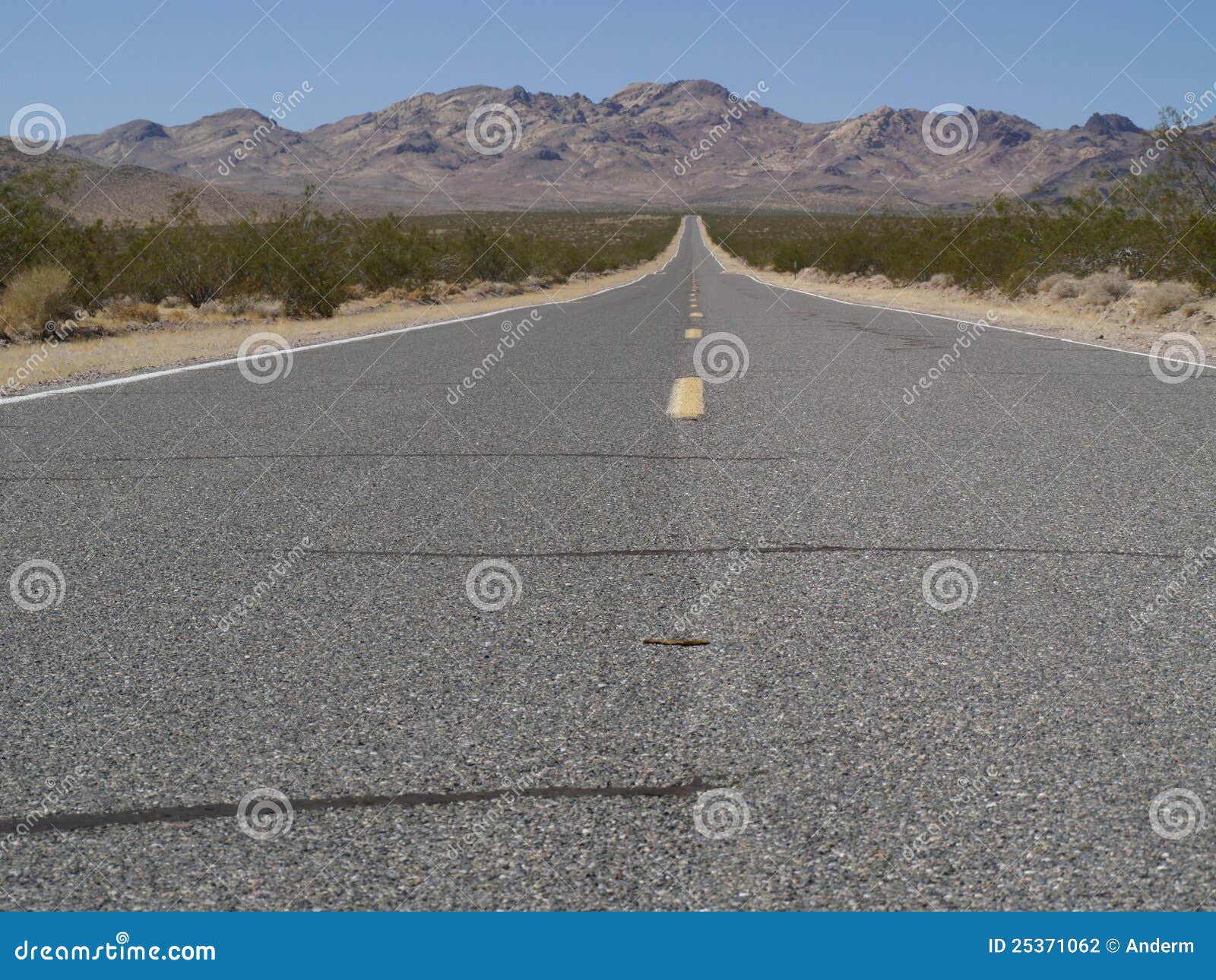 Weg bij de woestijn stock foto. Image of perspectief - 25371062