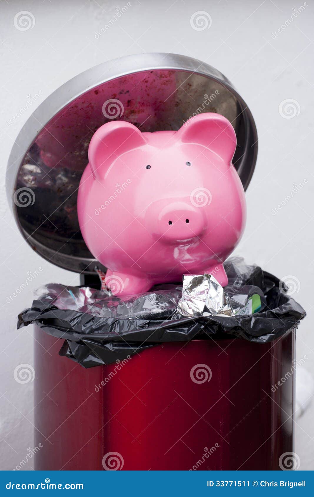 Weg het werpen van geld stock afbeelding. Image of vuilnis - 33771511